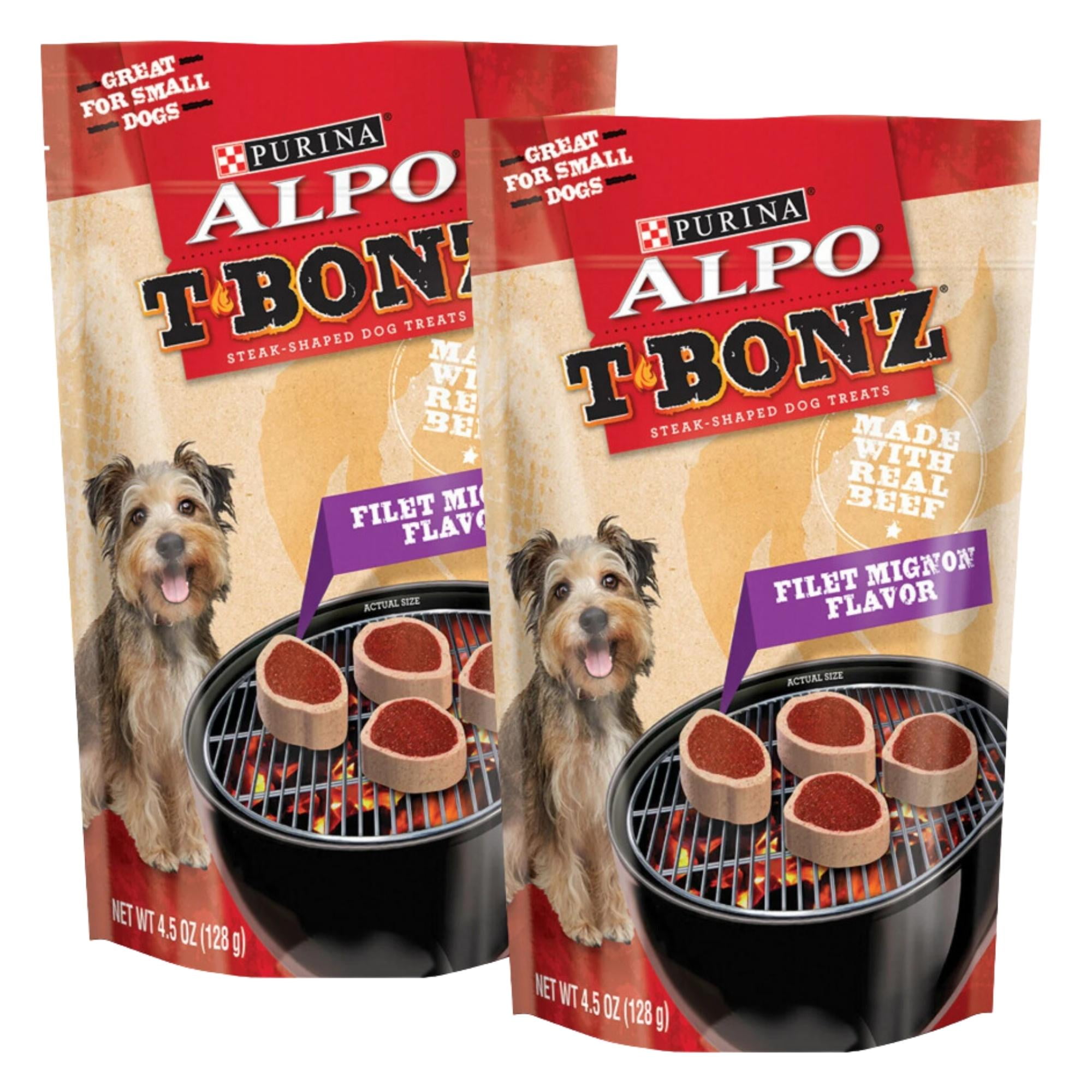 Purina Alpo TBonz Filet Mignon Flavor Dog Treats, Real Beef, Crunchy ...