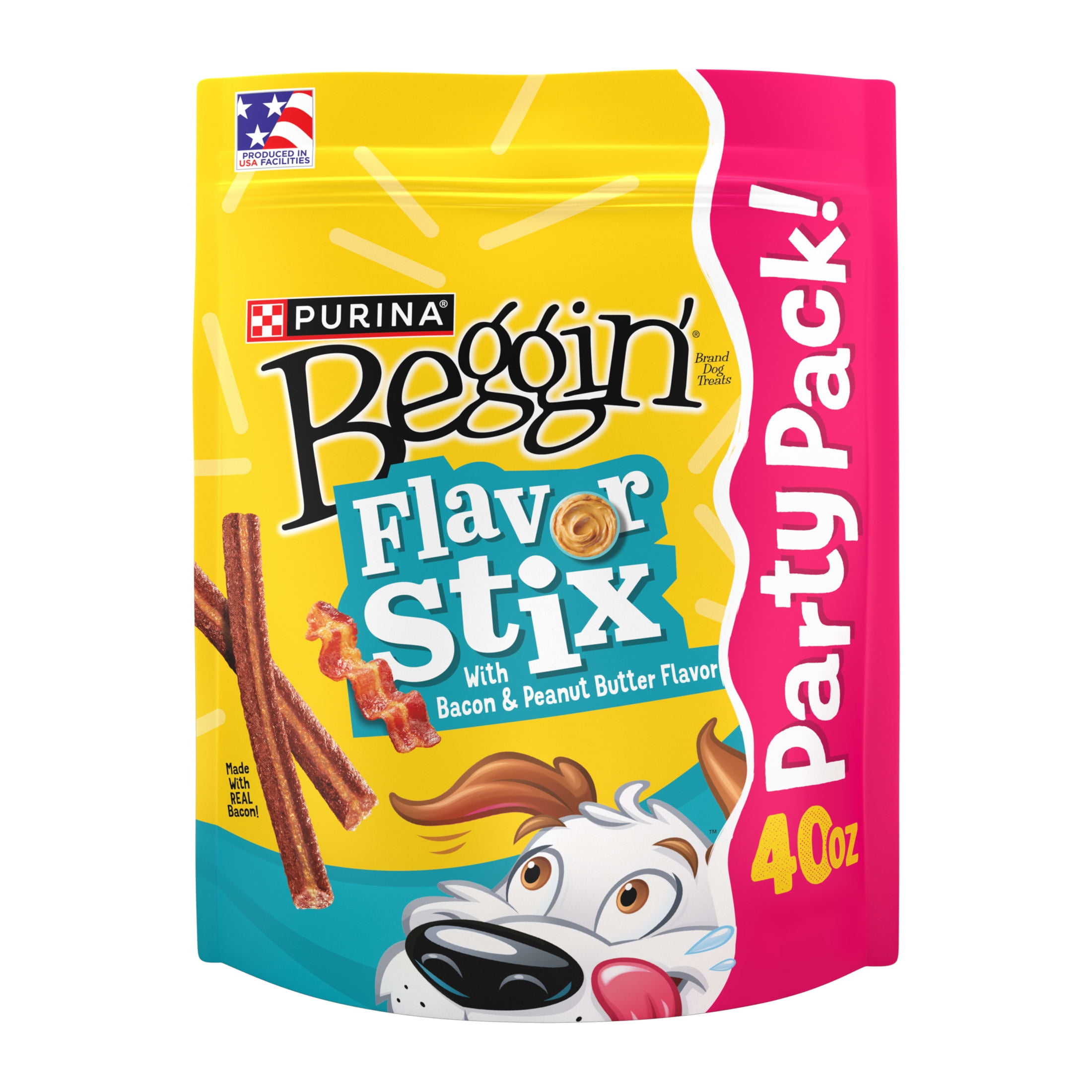 Purina Beggin' Flavor Stix Dog Treats with Real Bacon & Peanut Butter ...