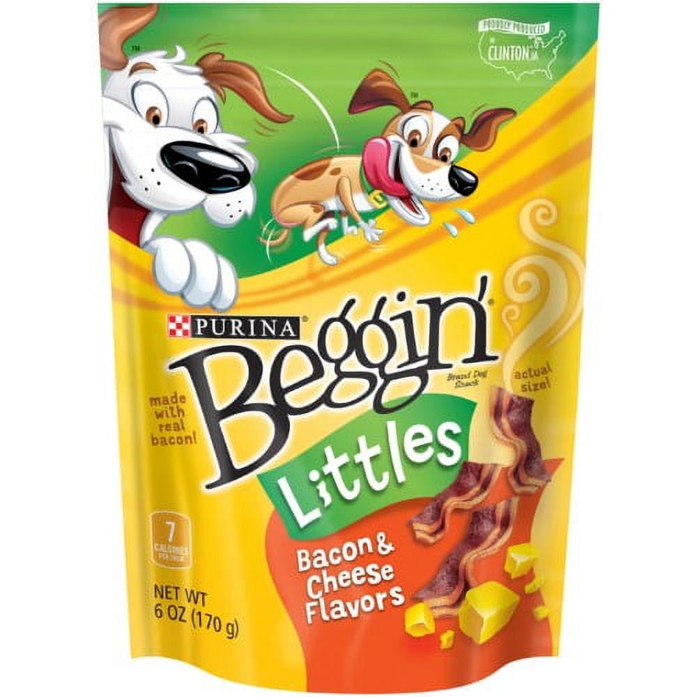 Purina Beggin' Littles Bacon & Cheese Flavors Dog Snacks (Pack of 18 ...