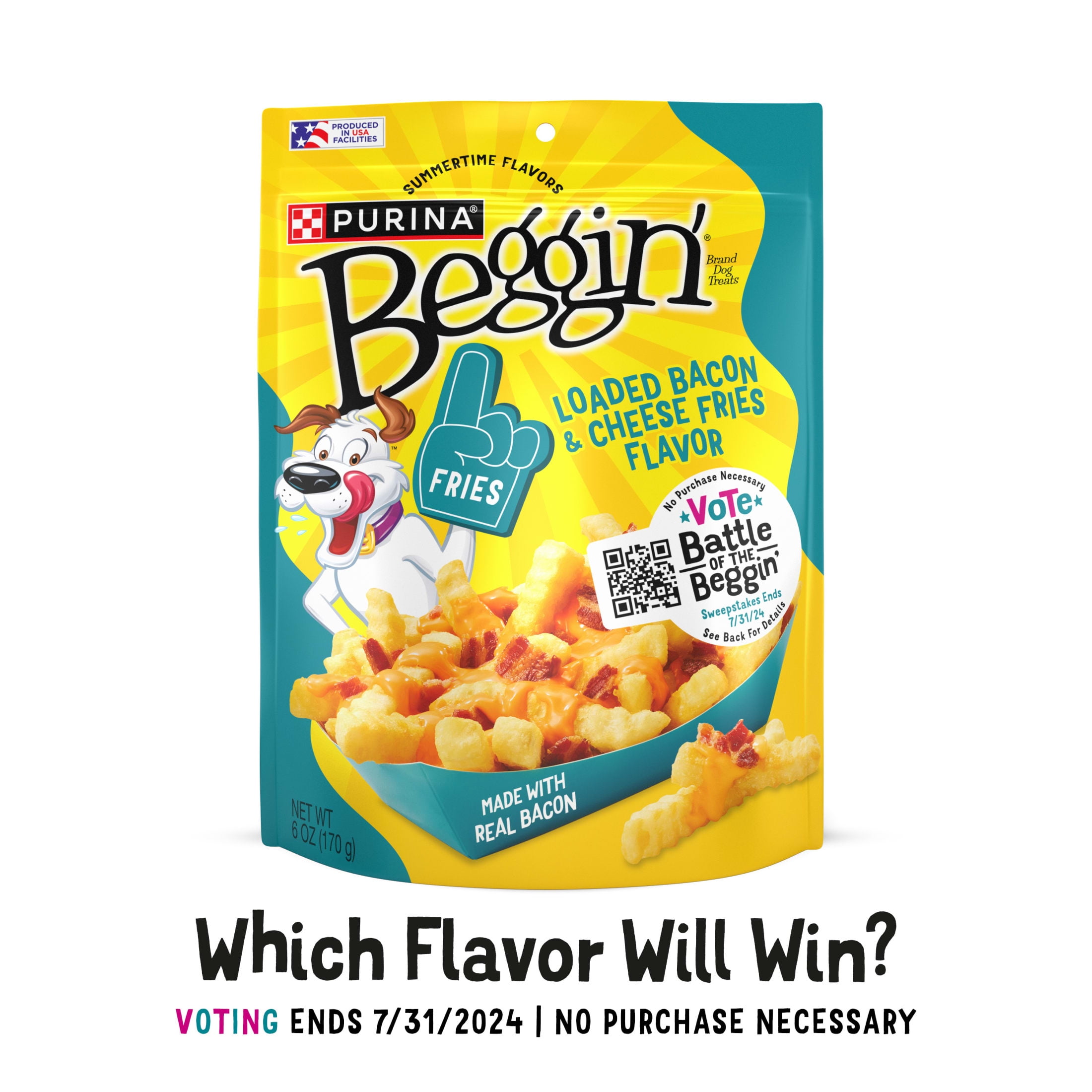 Purina Beggin’ Loaded Bacon and Cheese Fries Flavor Treats for Dogs ...