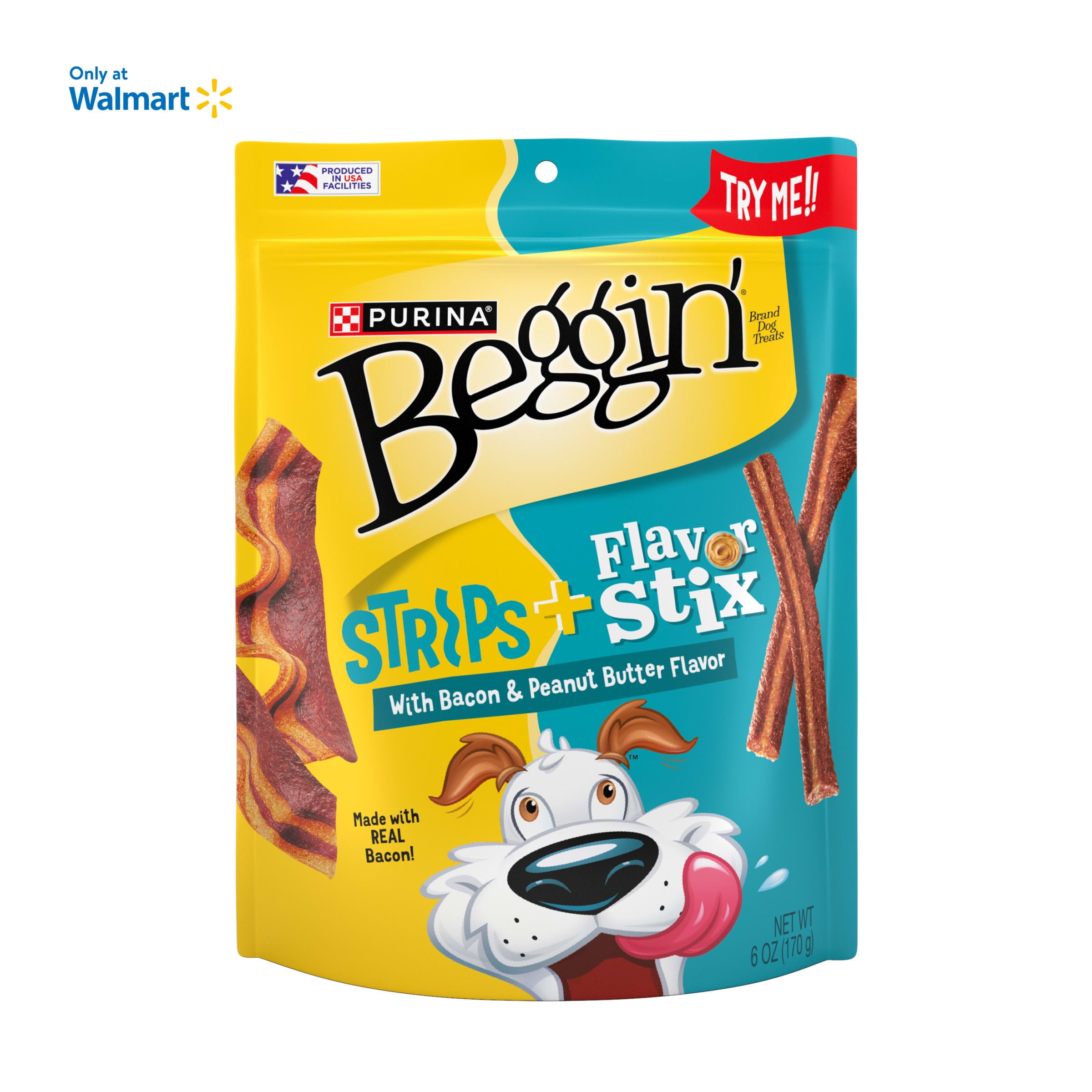 Beggin' Purina Beggin' Flavor Stix Dog Treats with Bacon and Peanut ...