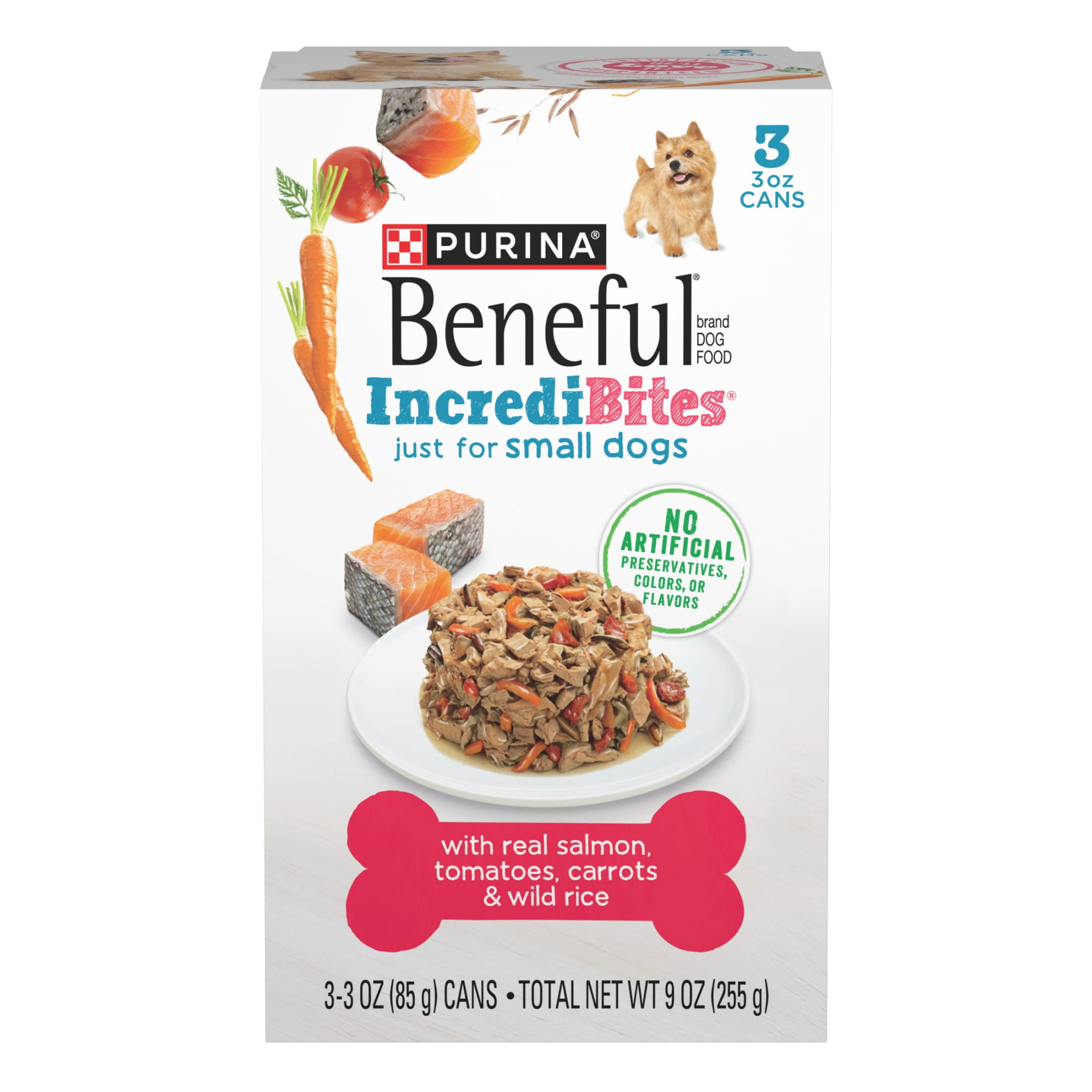 Purina Beneful Incredibites Small Breed Wet Dog Food, Real Salmon with ...