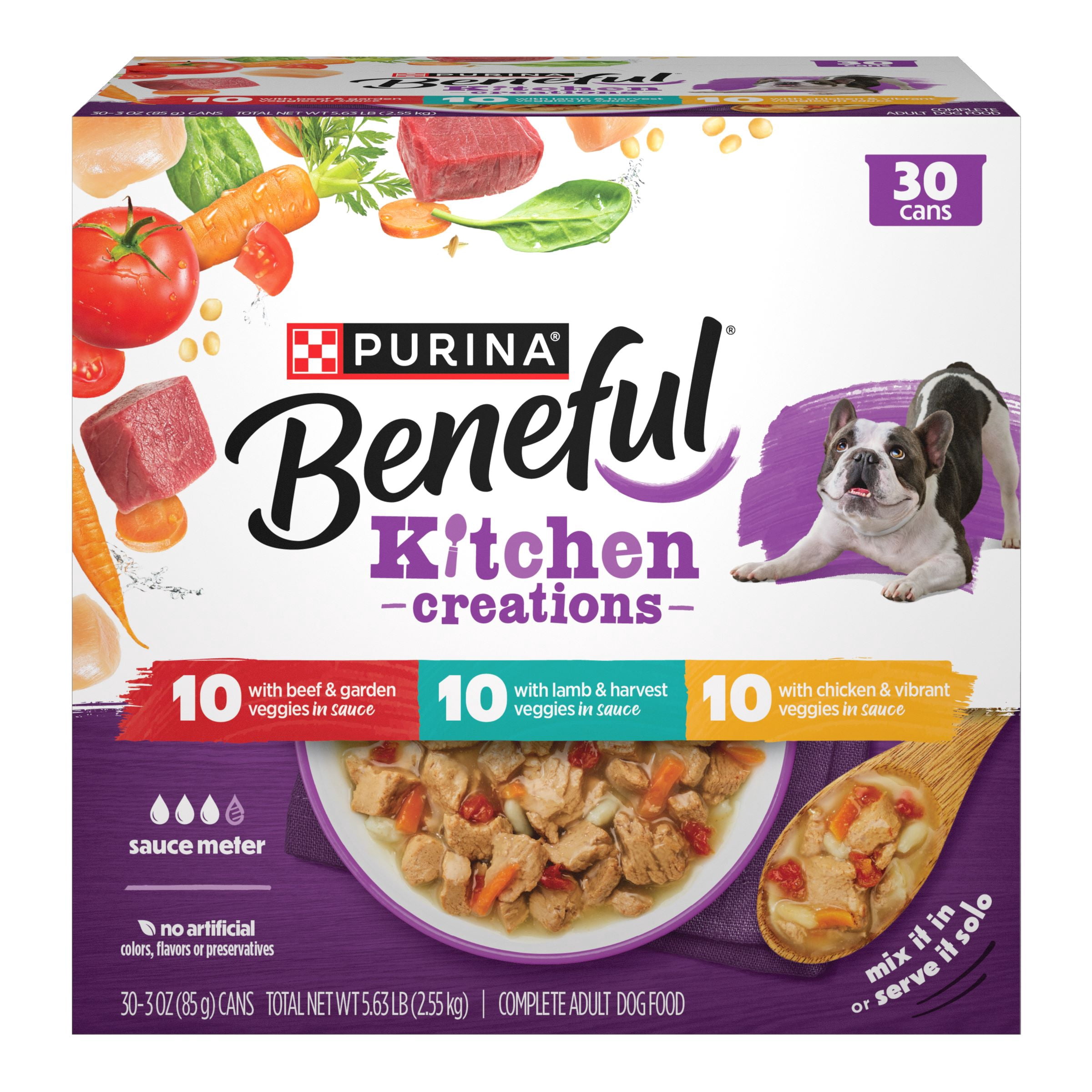 Beneful Medleys Wet Dog Food Variety Pack, Real Meat, Vegetables ...