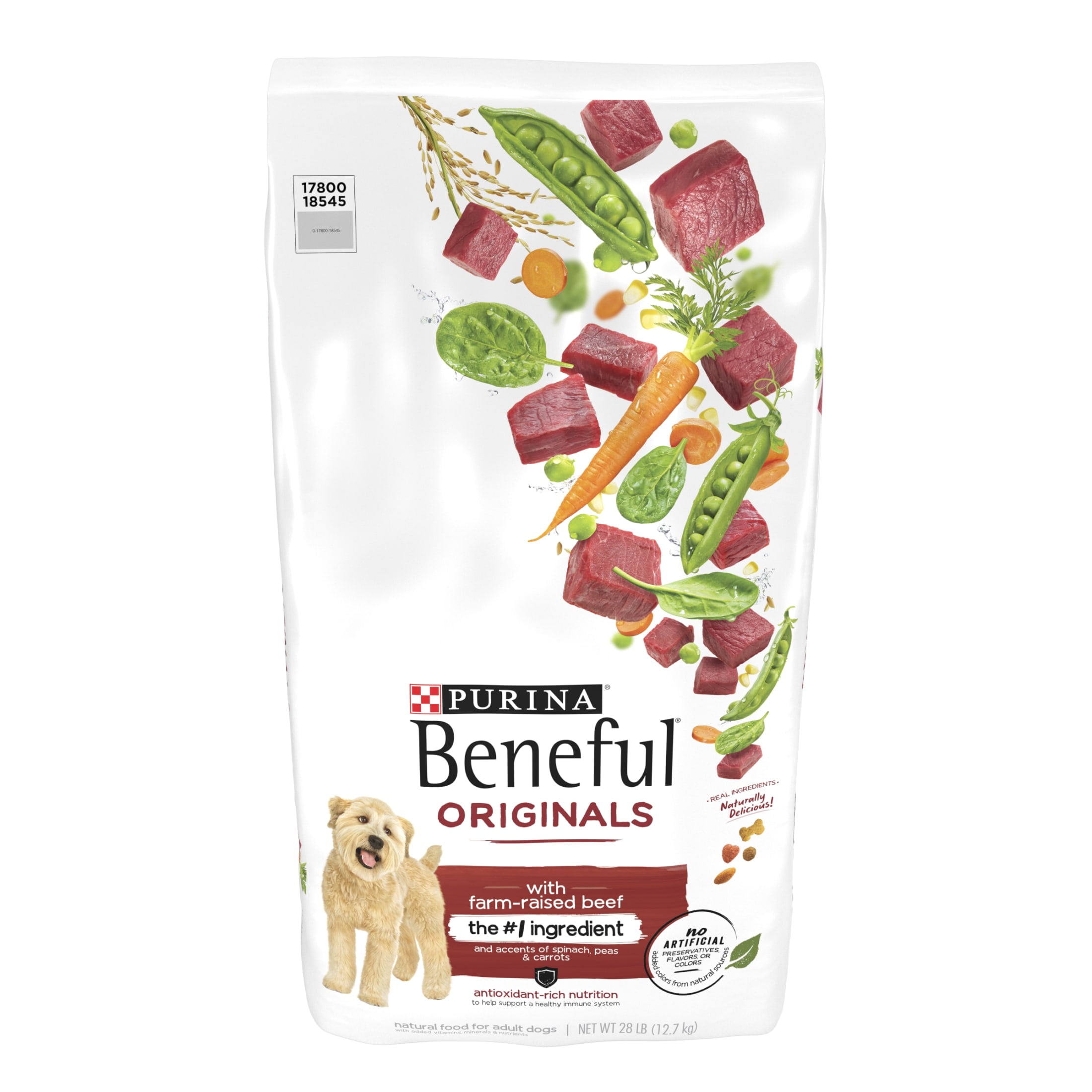 Purina Beneful Healthy Dry Dog Food, High Protein, Real Beef, 28 lb Bag ...