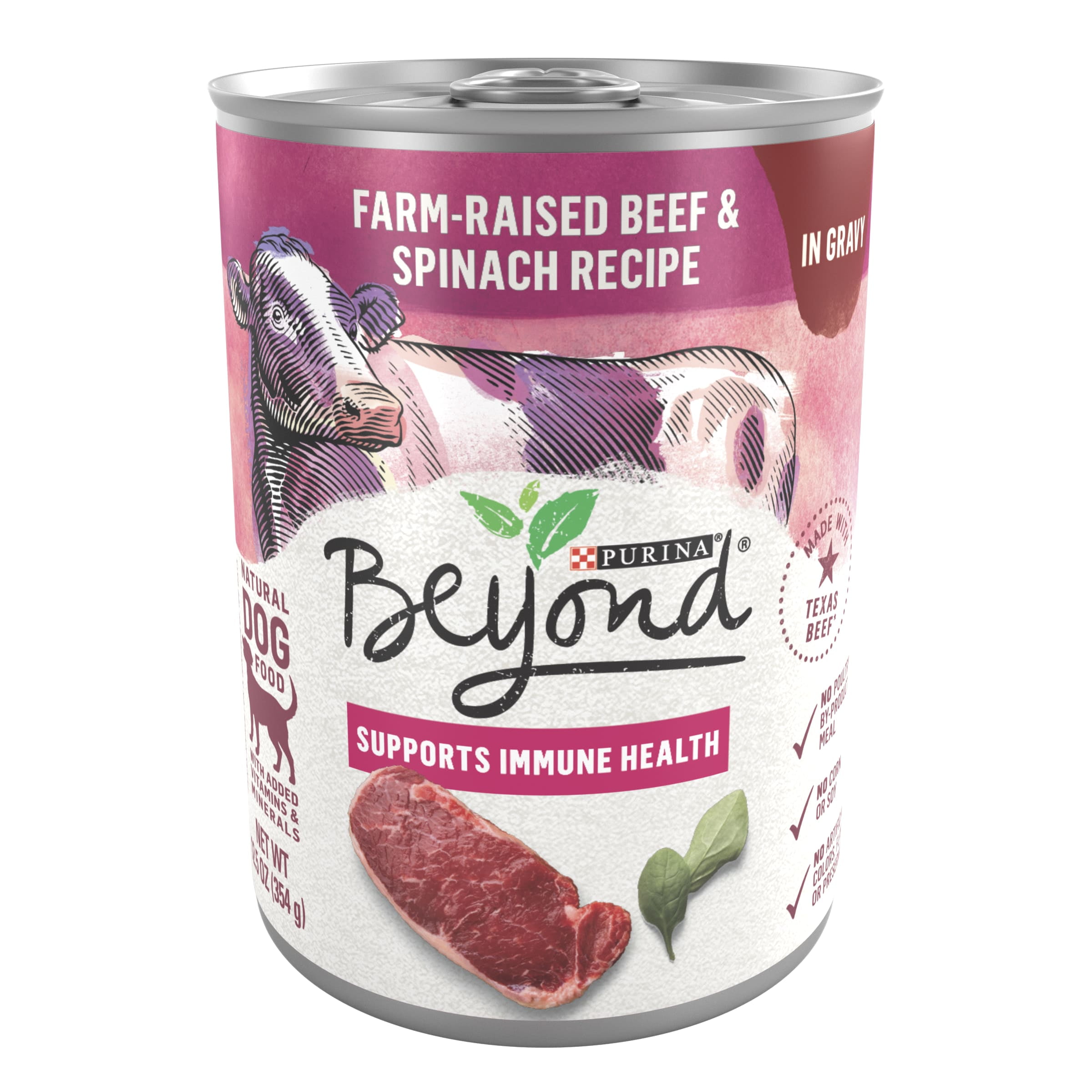 (4 pack) Purina Beyond Immune Health Wet Dog Food Natural Soft Beef ...