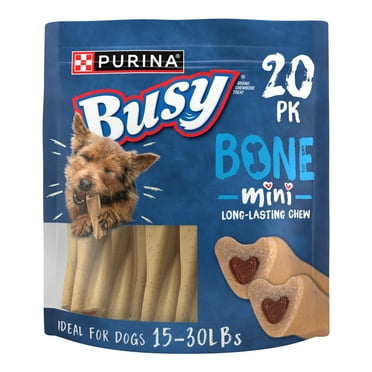 Purina Busy Bone Small & Medium Dog Treats Rollhide with Real Beef ...