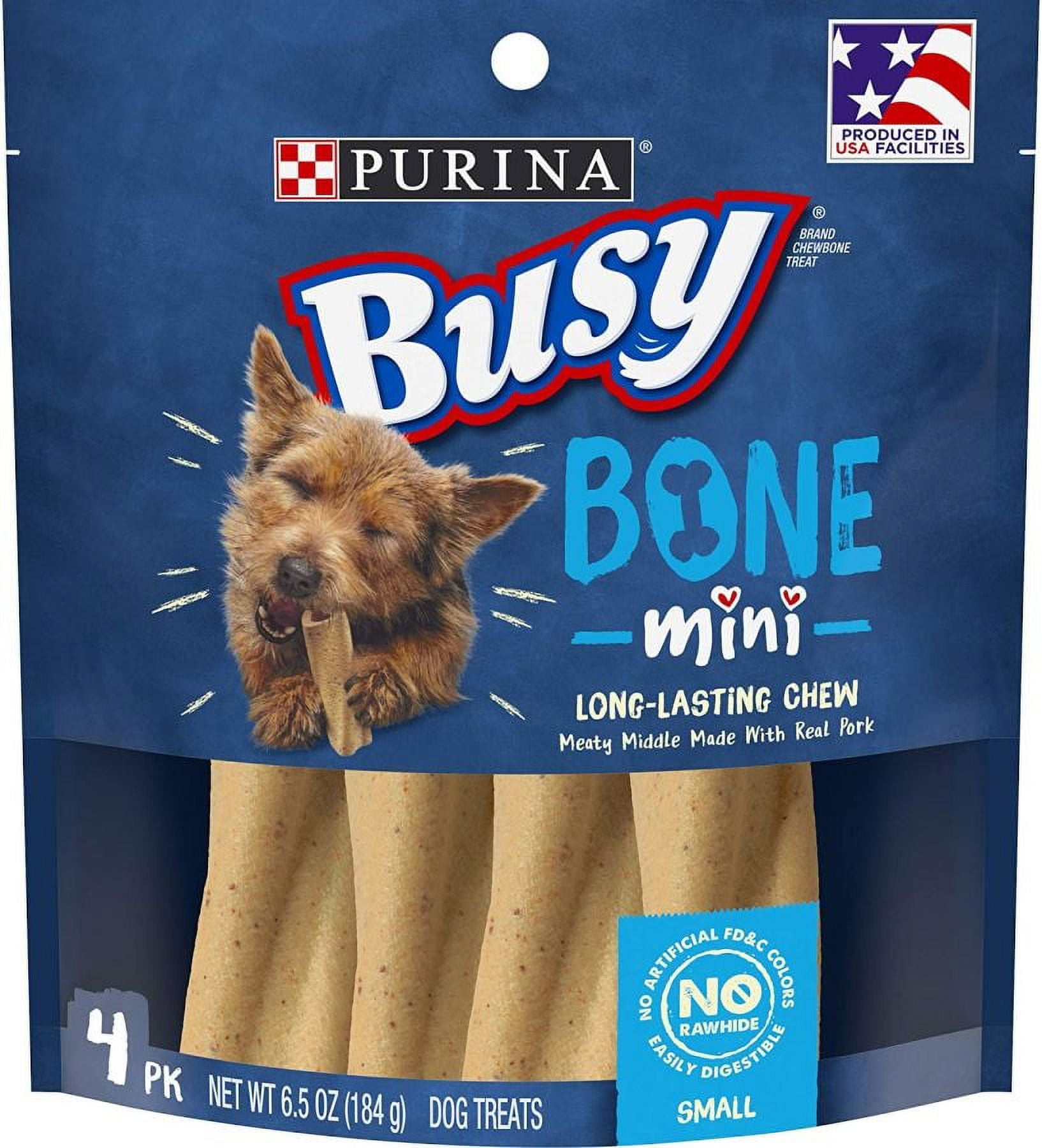 Purina Busy Bone Real Meat Dog Treats Mini [Dog, Treats Packaged] 6.5 ...