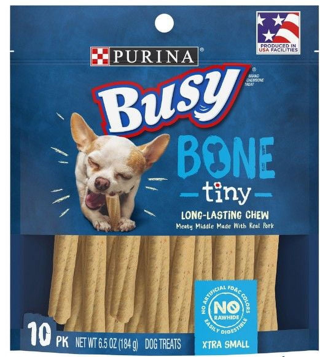 Xpression Pet Purina Busy Bone Real Meat Dog Treats, Tiny 6.5 oz ...
