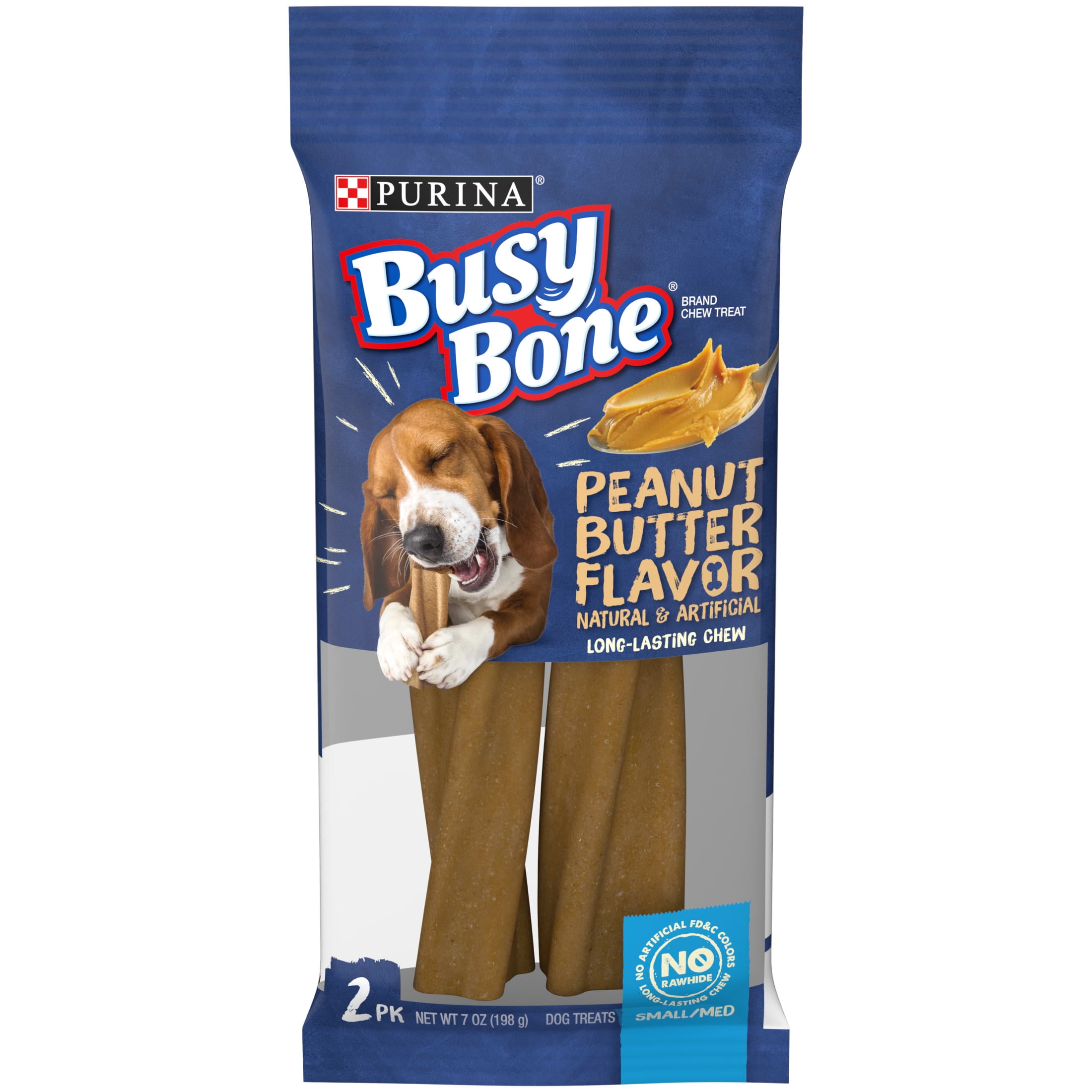 Purina Busy Bone Chewy Doggie Treats, Peanut Butter Flavor, Long ...