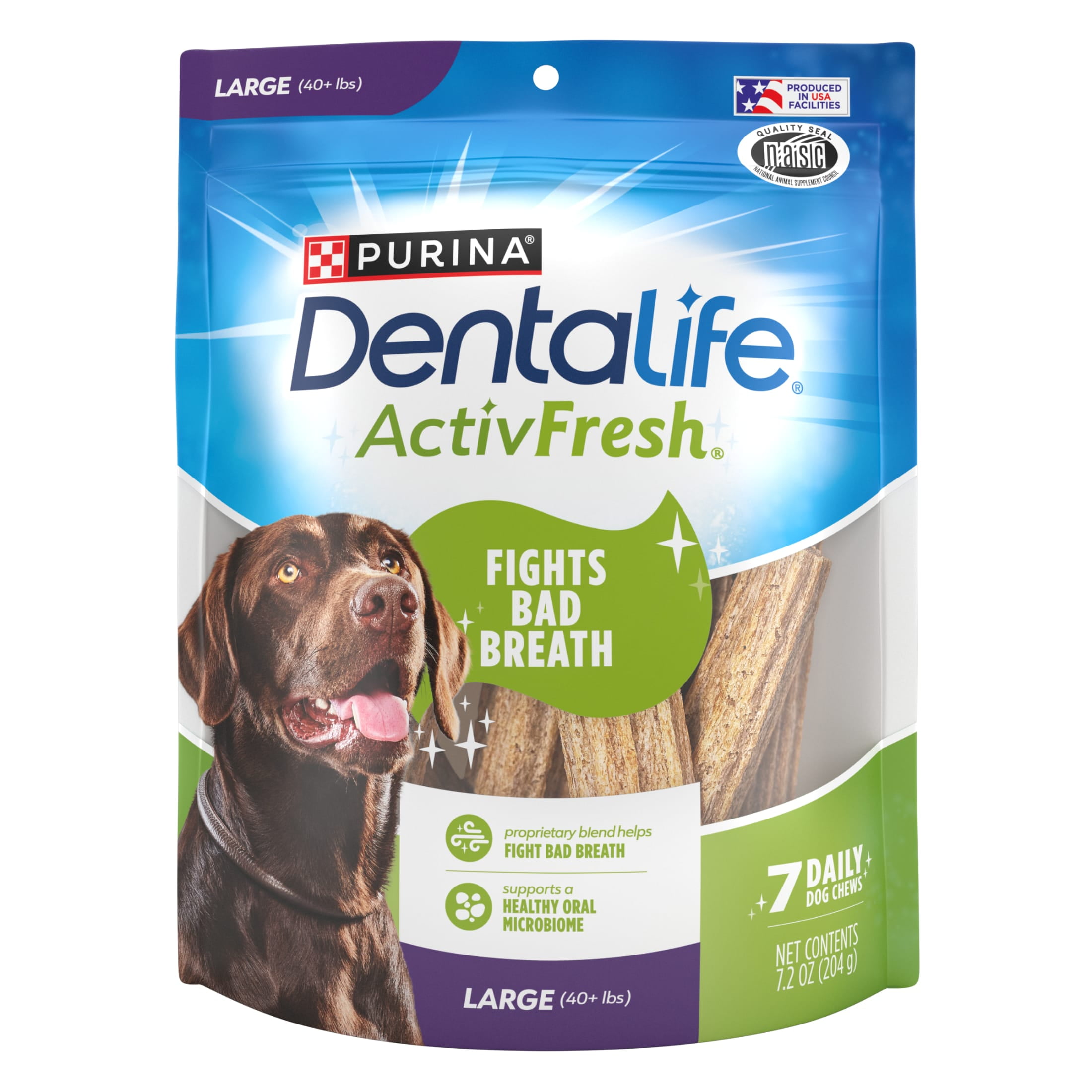Purina DentaLife ActivFresh Large Dog Treats Dental Chews with Chicken ...