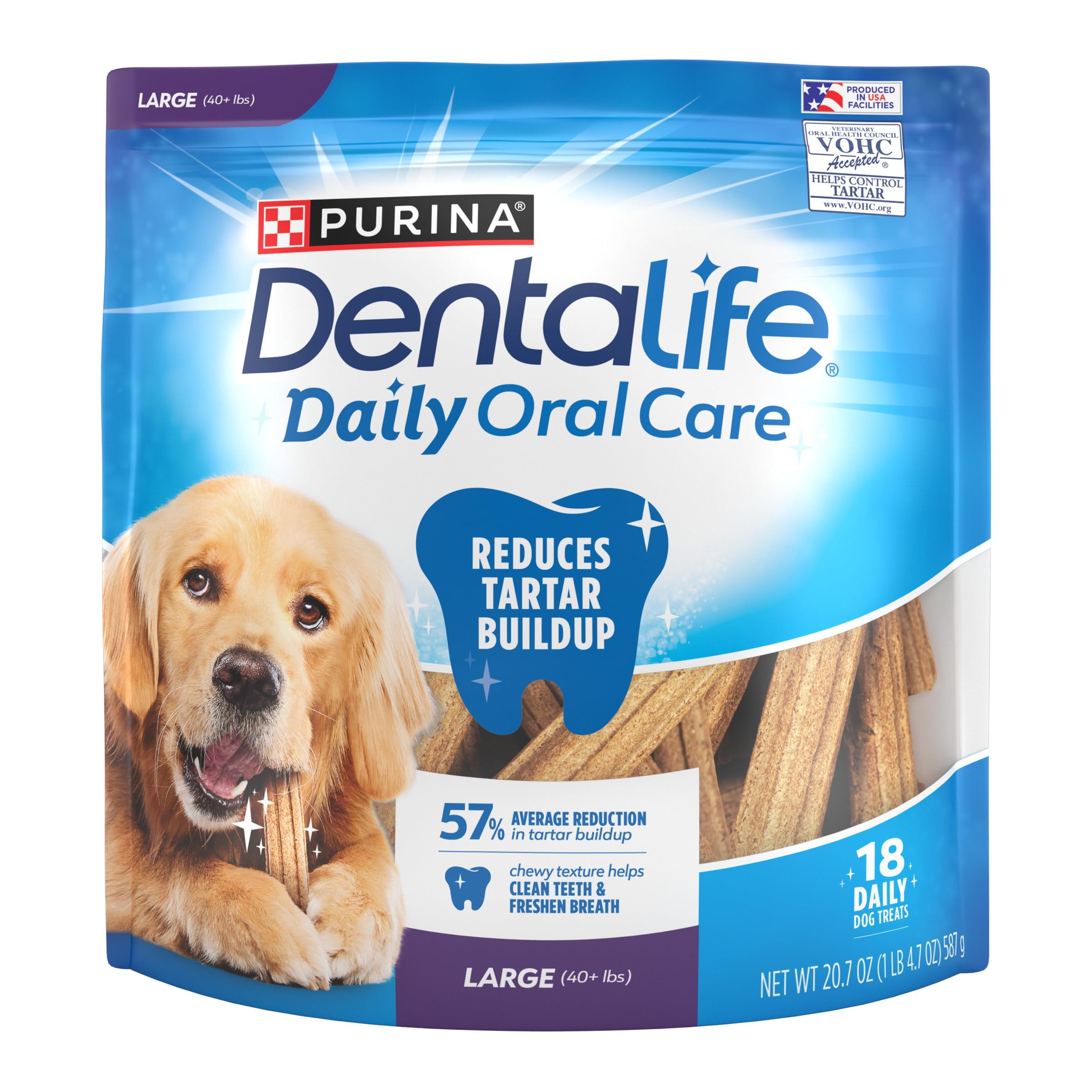 Purina DentaLife Made in USA HYZ01 Facilities Large Dog Dental Chews ...