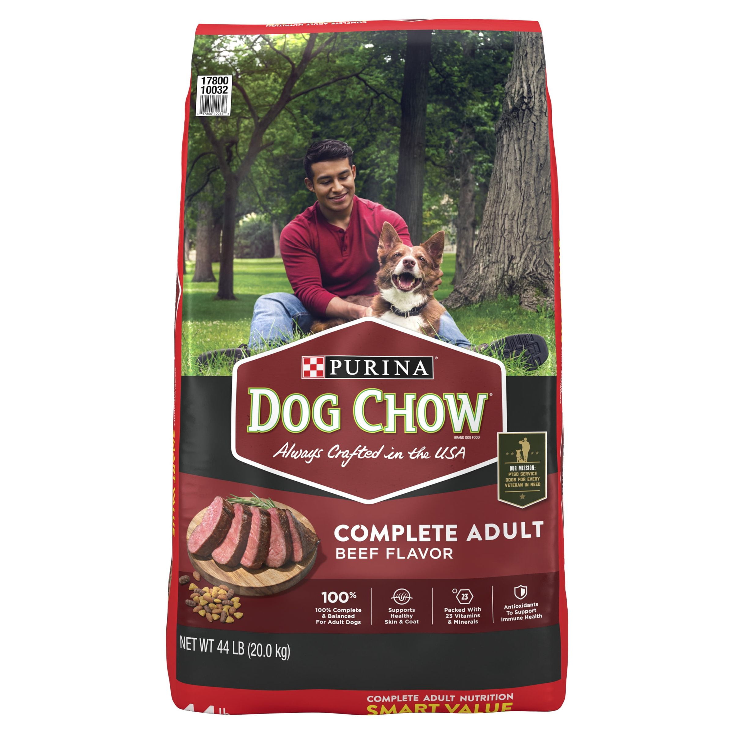 Purina Dog Chow, High Protein, Complete Adult Dry Dog Food, Beef Flavor ...
