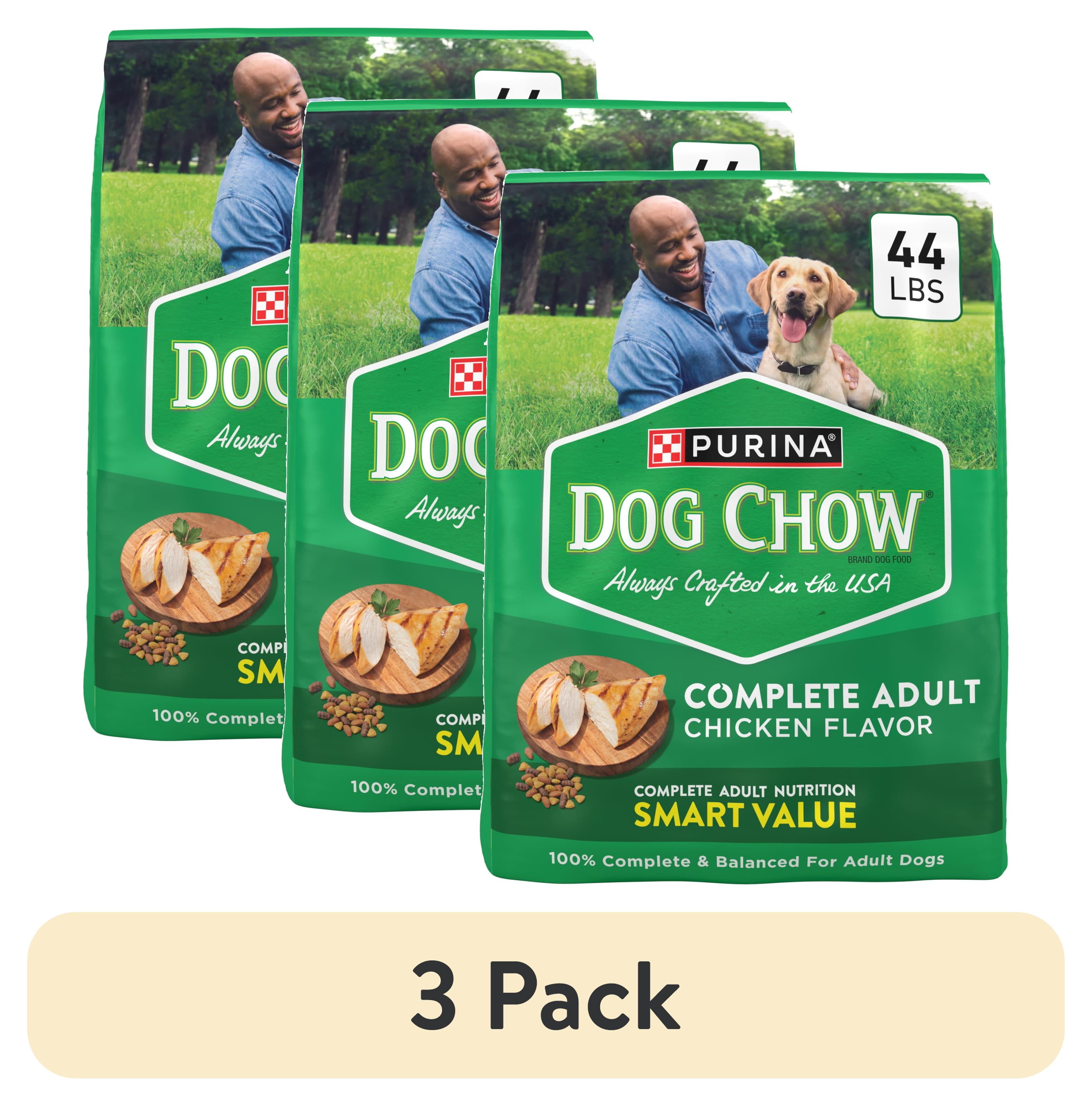 (3 pack) Purina Dog Chow Complete, Dry Dog Food for Adult Dogs High ...