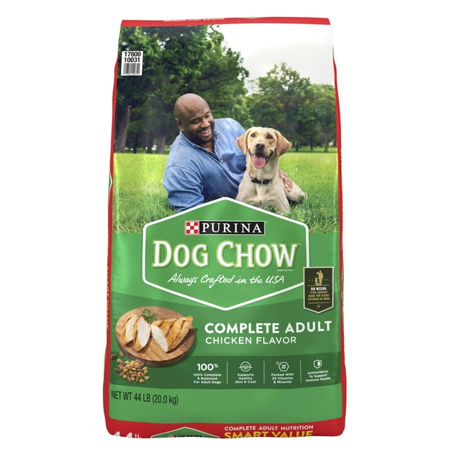 Purina Dog Chow Complete, Dry Dog Food for Adult Dogs High Protein, Real Chicken, 44 lb Bag ...