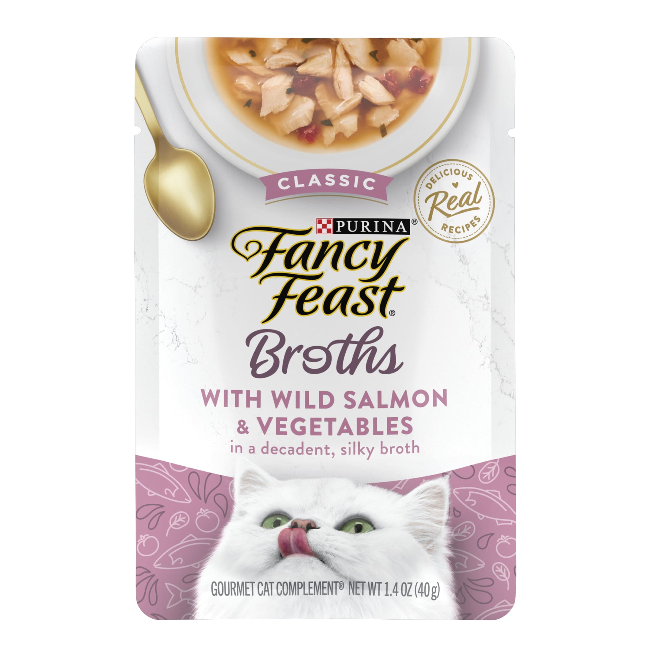 Purina Fancy Feast Broths Kitten Food, Wet Cat Food, Silky Salmon ...