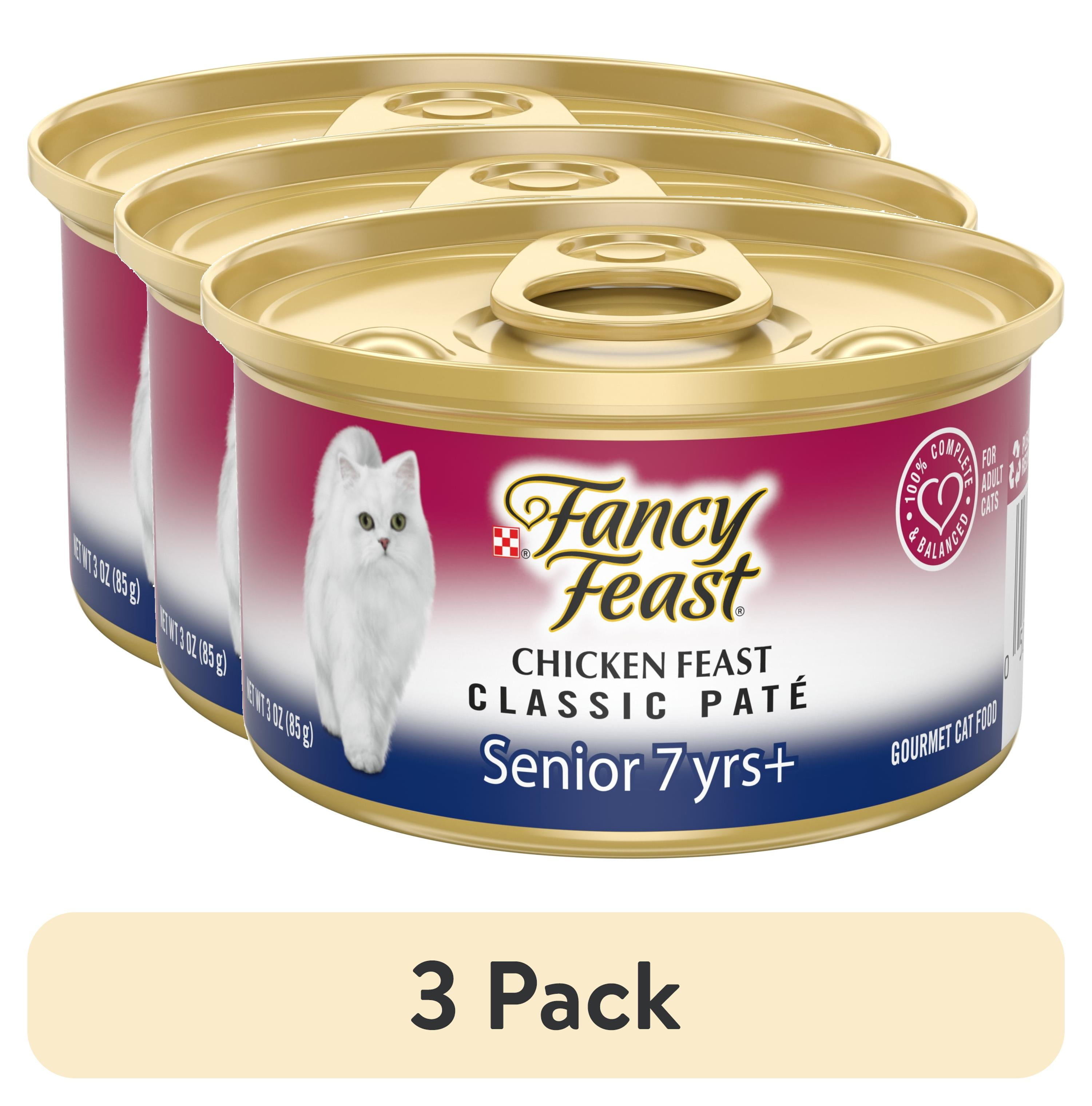(3 pack) Purina Fancy Feast Senior Classic Pate Kitten Food, Wet Cat ...