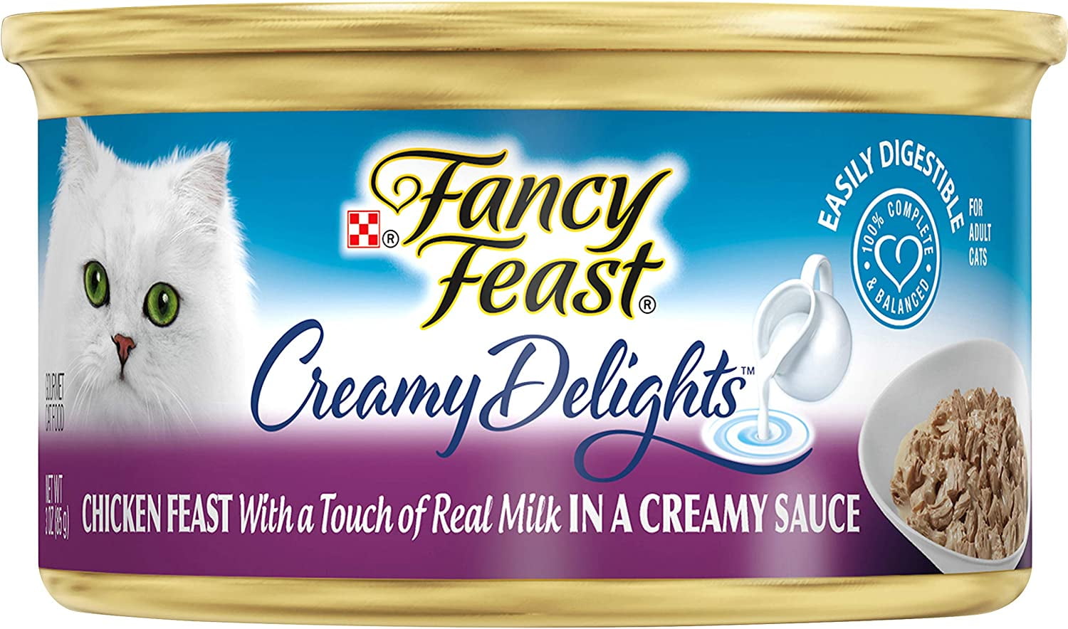 Purina Fancy Feast Creamy Delights, Grilled Chicken Feast with Real ...