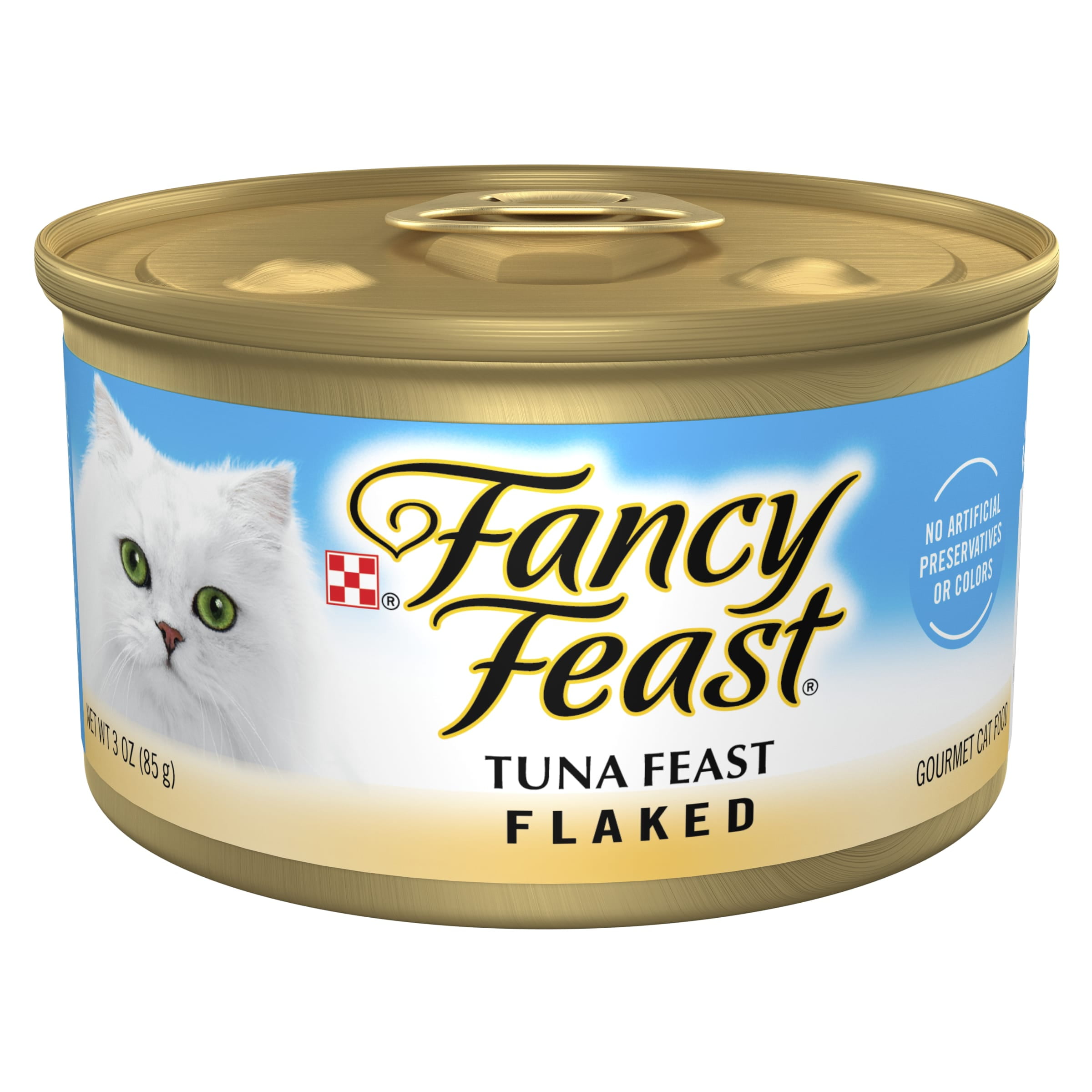 Purina Fancy Feast Wet Cat Food, Flaked Tuna Feast Quality Seafood ...