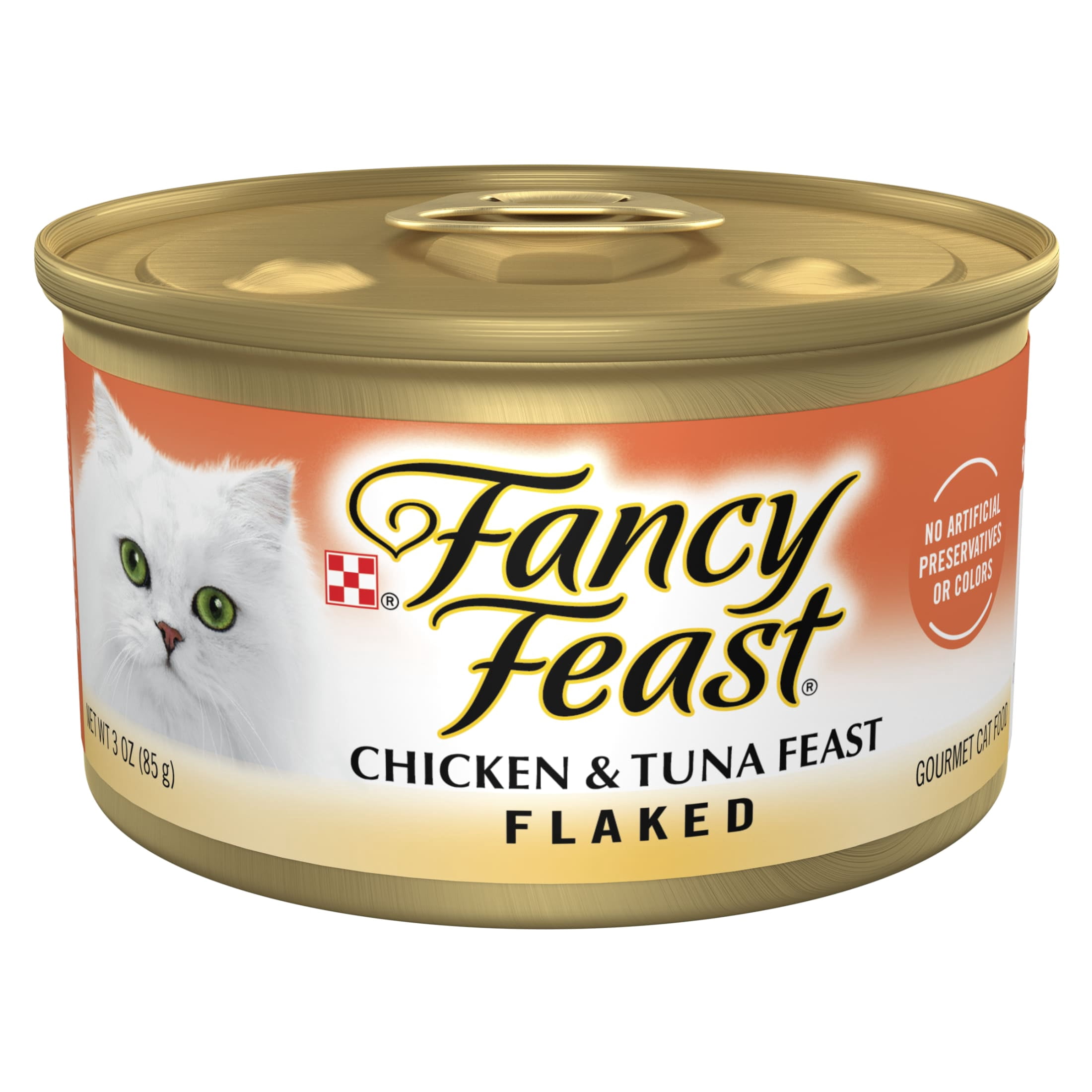 Fancy Feast, Wet Cat Food, Flaked Chicken & Tuna Feast 3 oz can ...