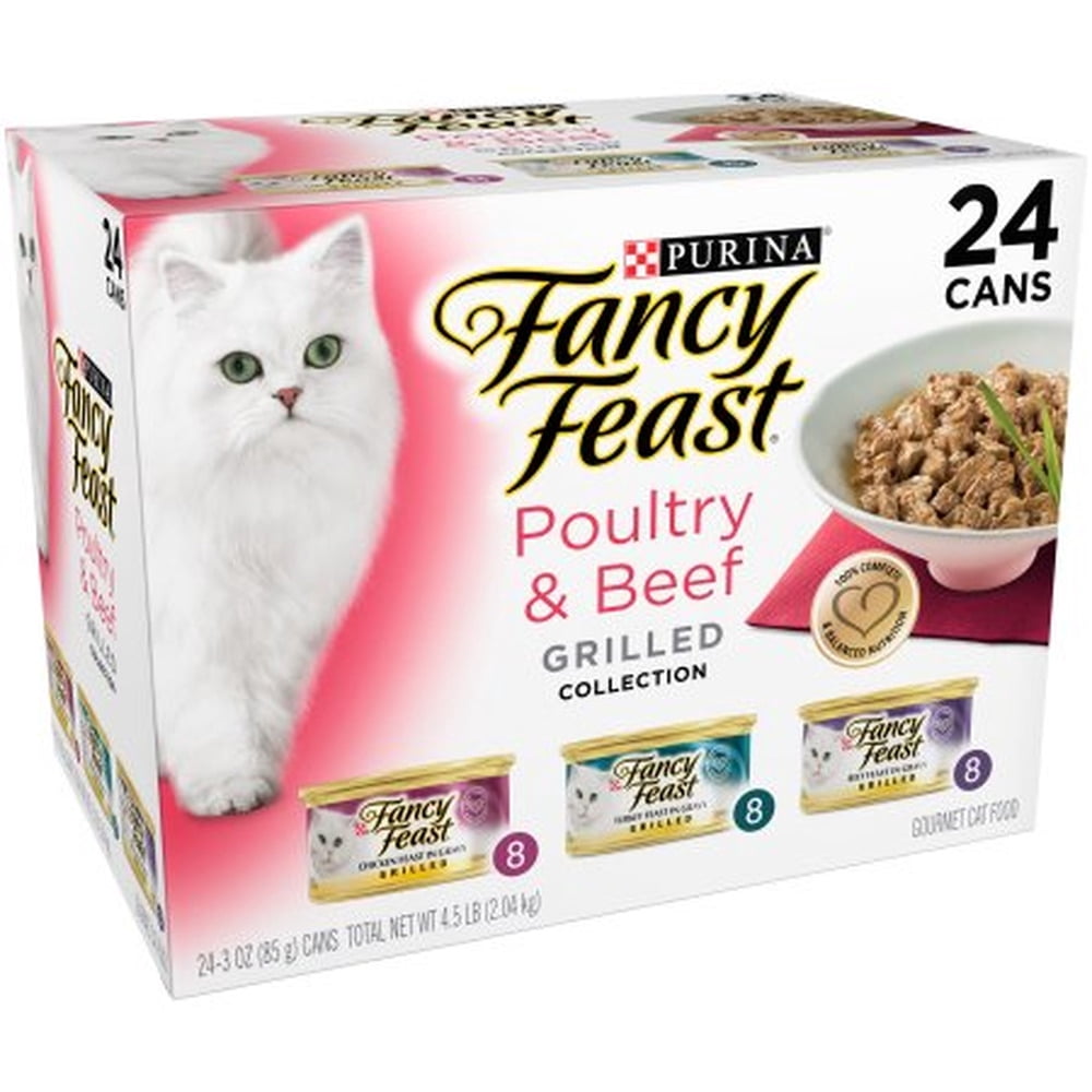 Purina Fancy Feast Grilled Poultry & Beef Collection (Pack of 4 ...