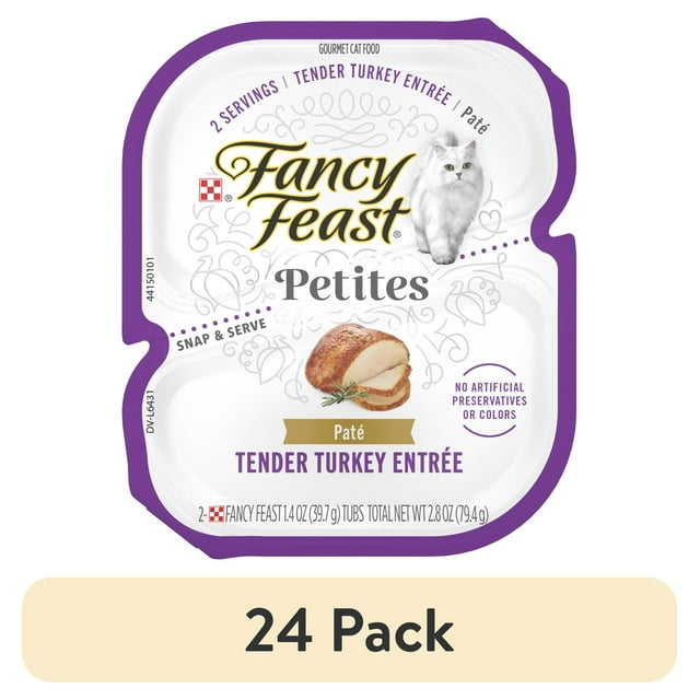 (24 pack) Purina Fancy Feast Petites Pate Kitten Food, Wet Cat Food ...