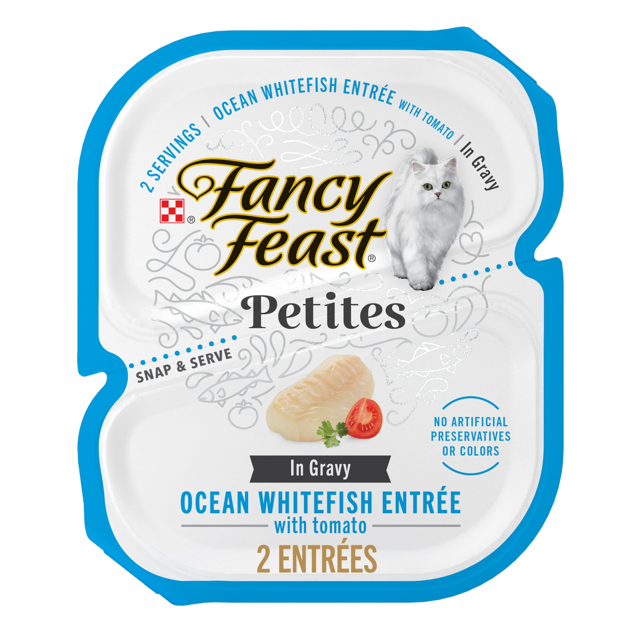 Purina Fancy Feast Petites Single Serve Seafood Wet Cat Food, Ocean ...