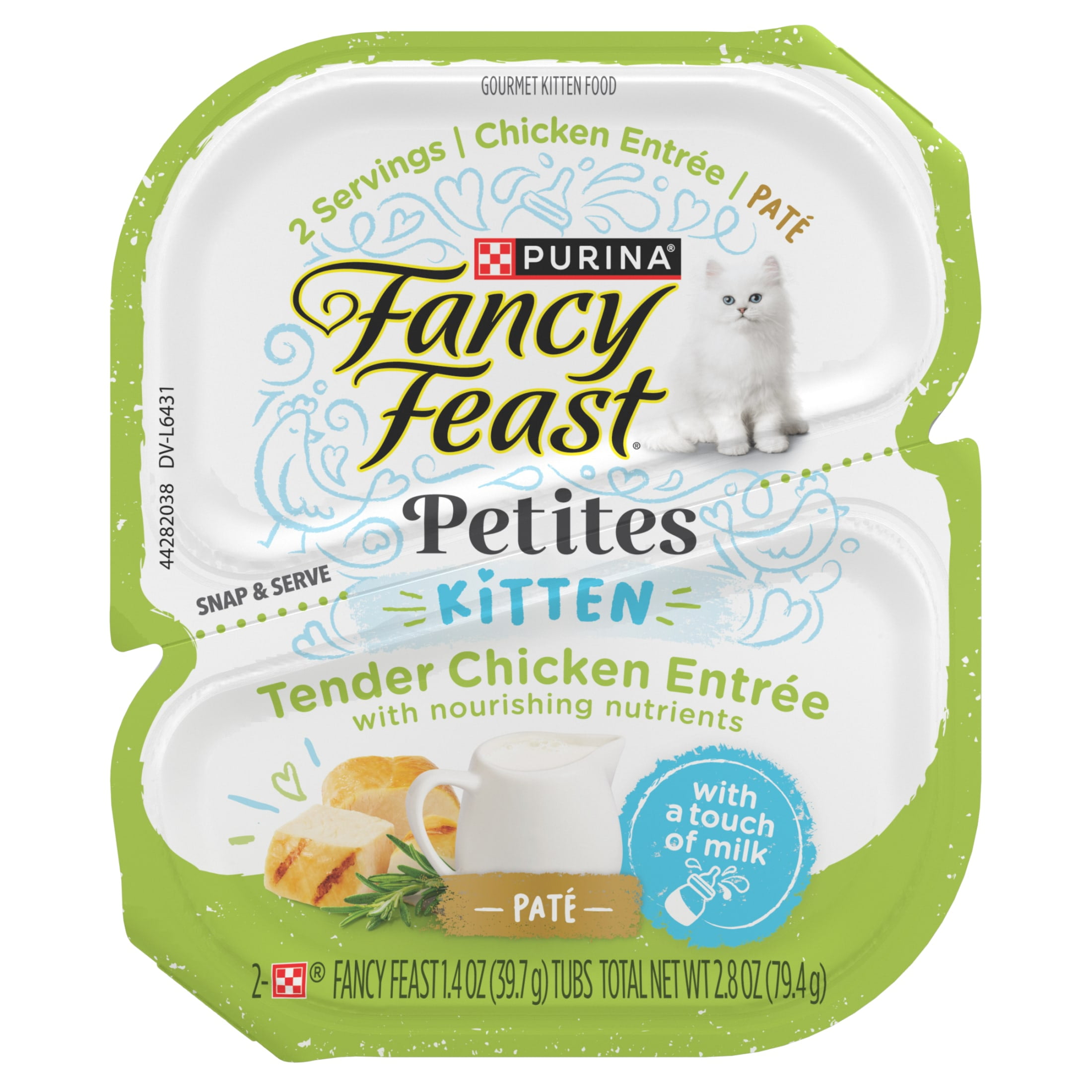 Purina Fancy Feast Petites Tender Chicken Entree Pate Gourmet Wet ...