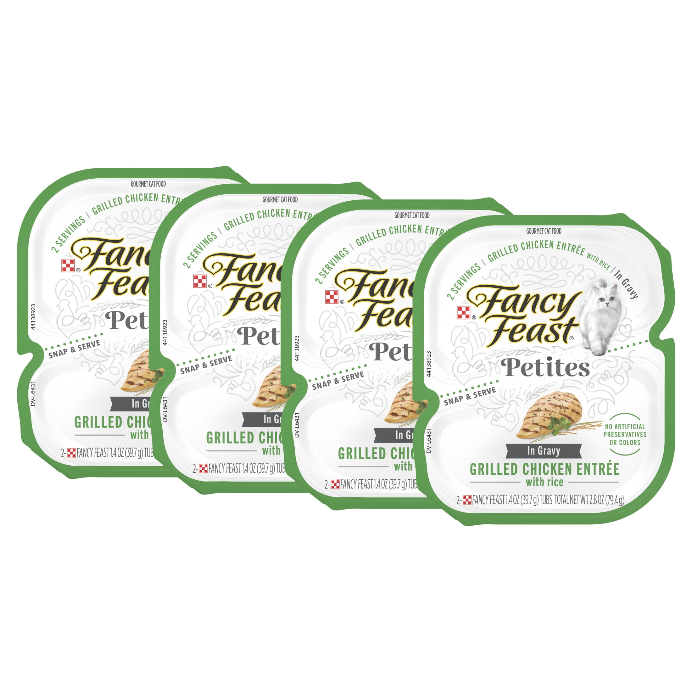 (4 pack) Purina Fancy Feast Petites Wet Cat Food, Grilled Chicken ...