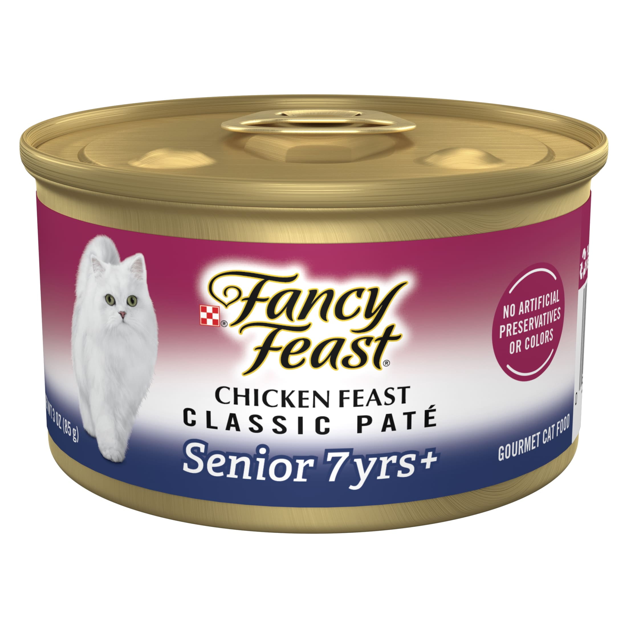 Purina Fancy Feast Senior Wet Cat Food, Tender Chicken Feast Pate for ...