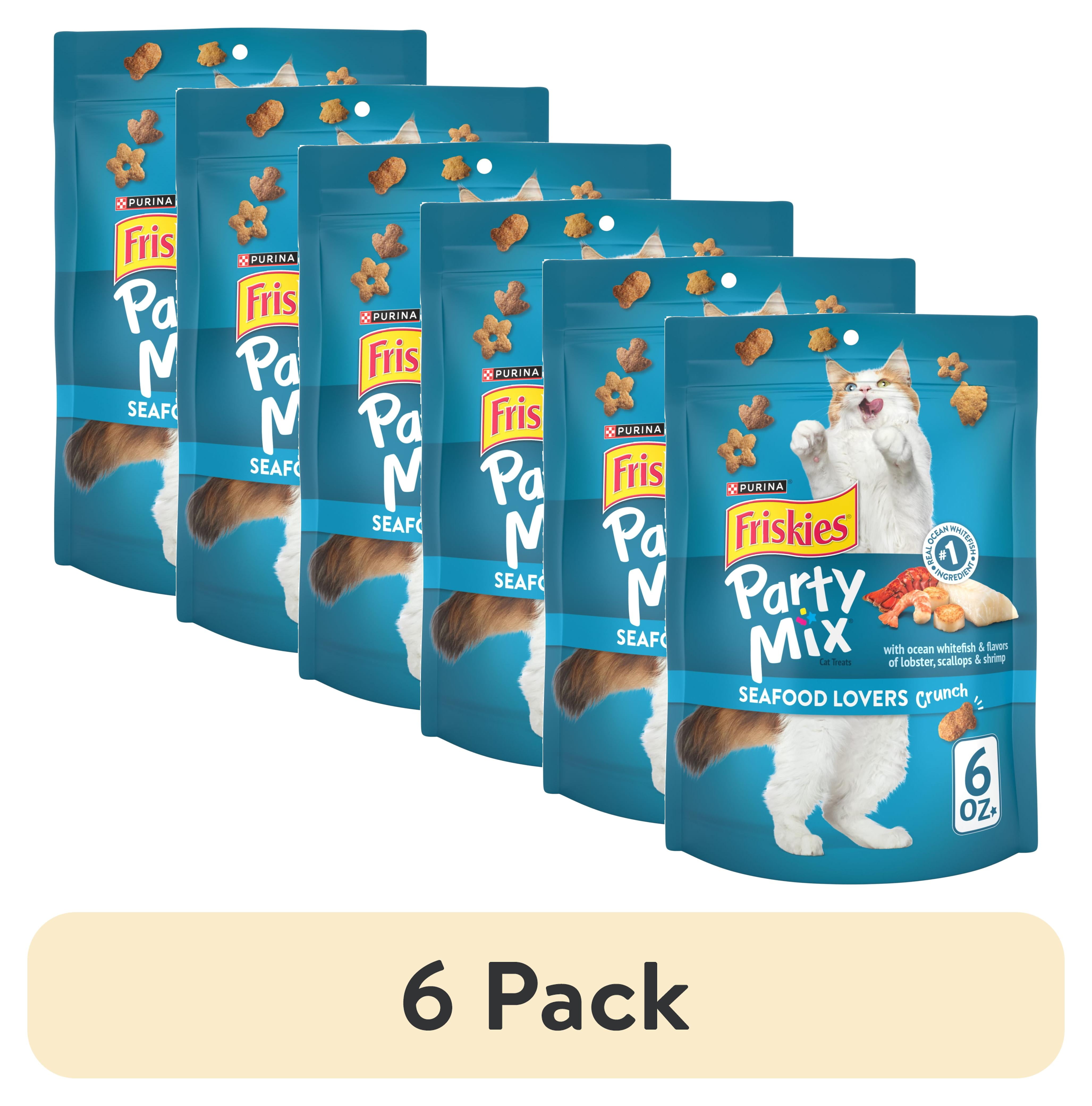 (6 pack) Purina Friskies Party Mix Seafood Lovers Crunch, Cat Treats ...