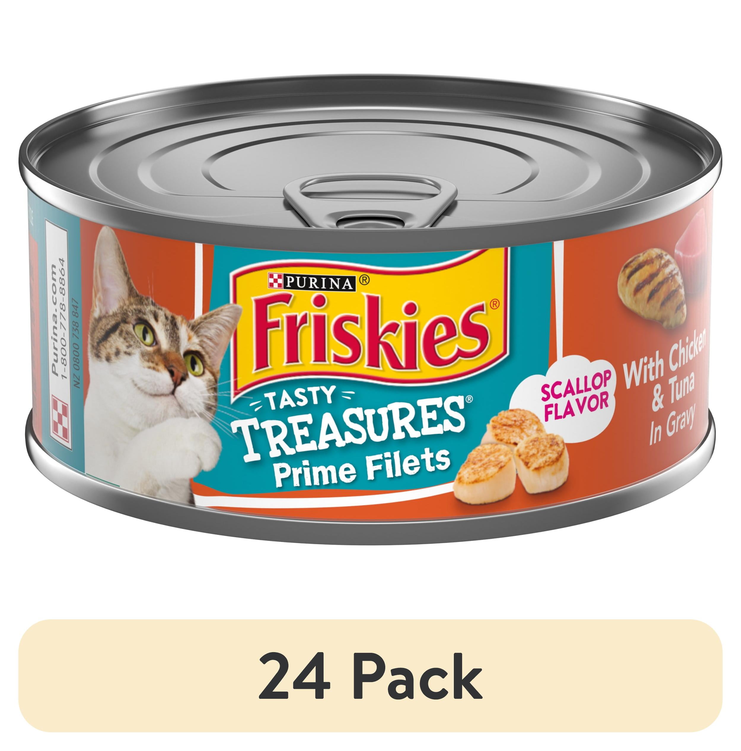 (24 pack) Purina Friskies Chicken and Tuna, Wet Cat Food, 5.5 oz Can ...