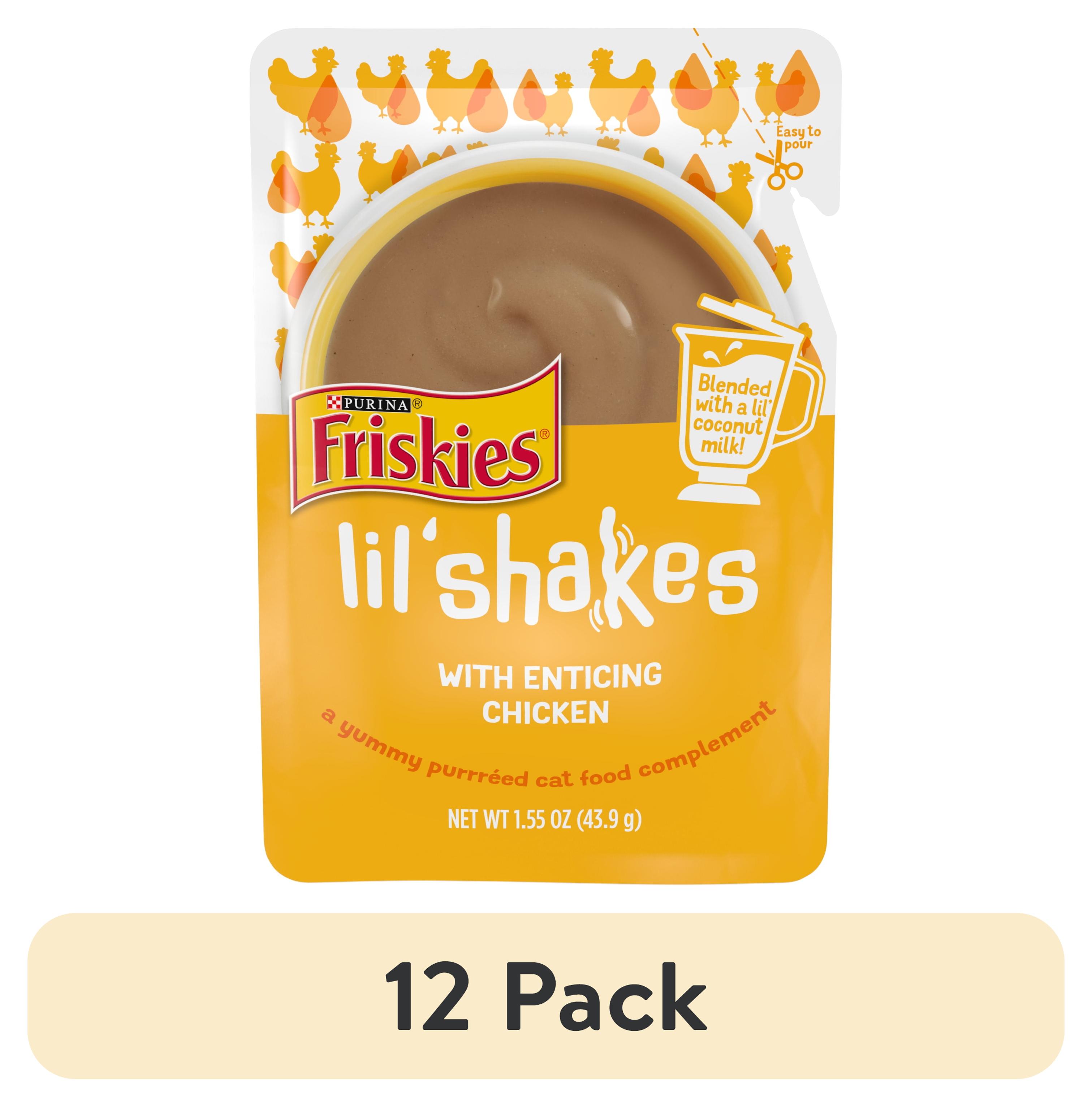 (12 pack) Purina Friskies Pureed Cat Food Toppers, Lil’ Shakes With ...