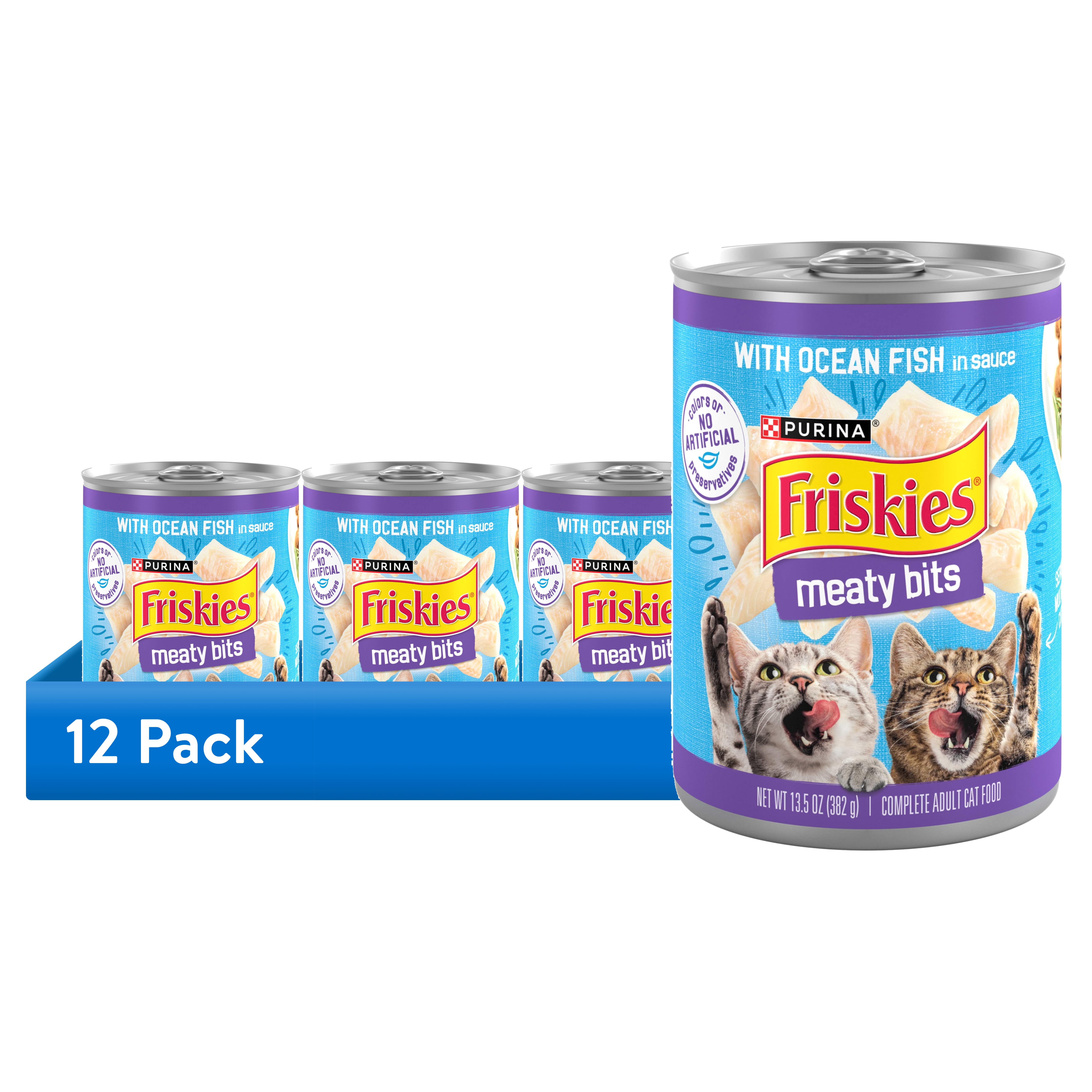 (12 pack) Friskies Meaty Bits With Ocean Fish in Sauce 13.5oz - Walmart.com