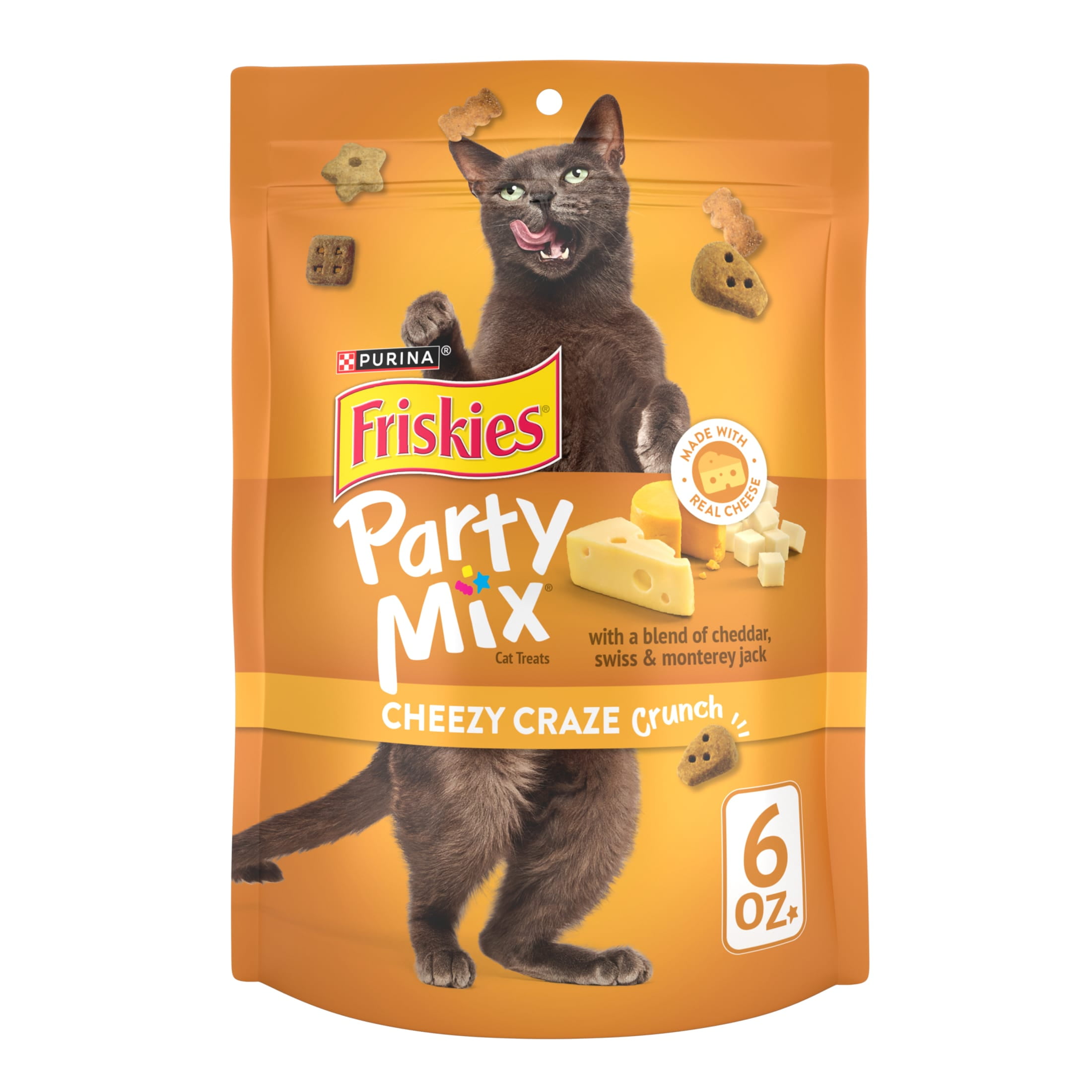 Savory Cheesy Delectable Purina Friskies Party Mix Cat Treats, Cheese ...