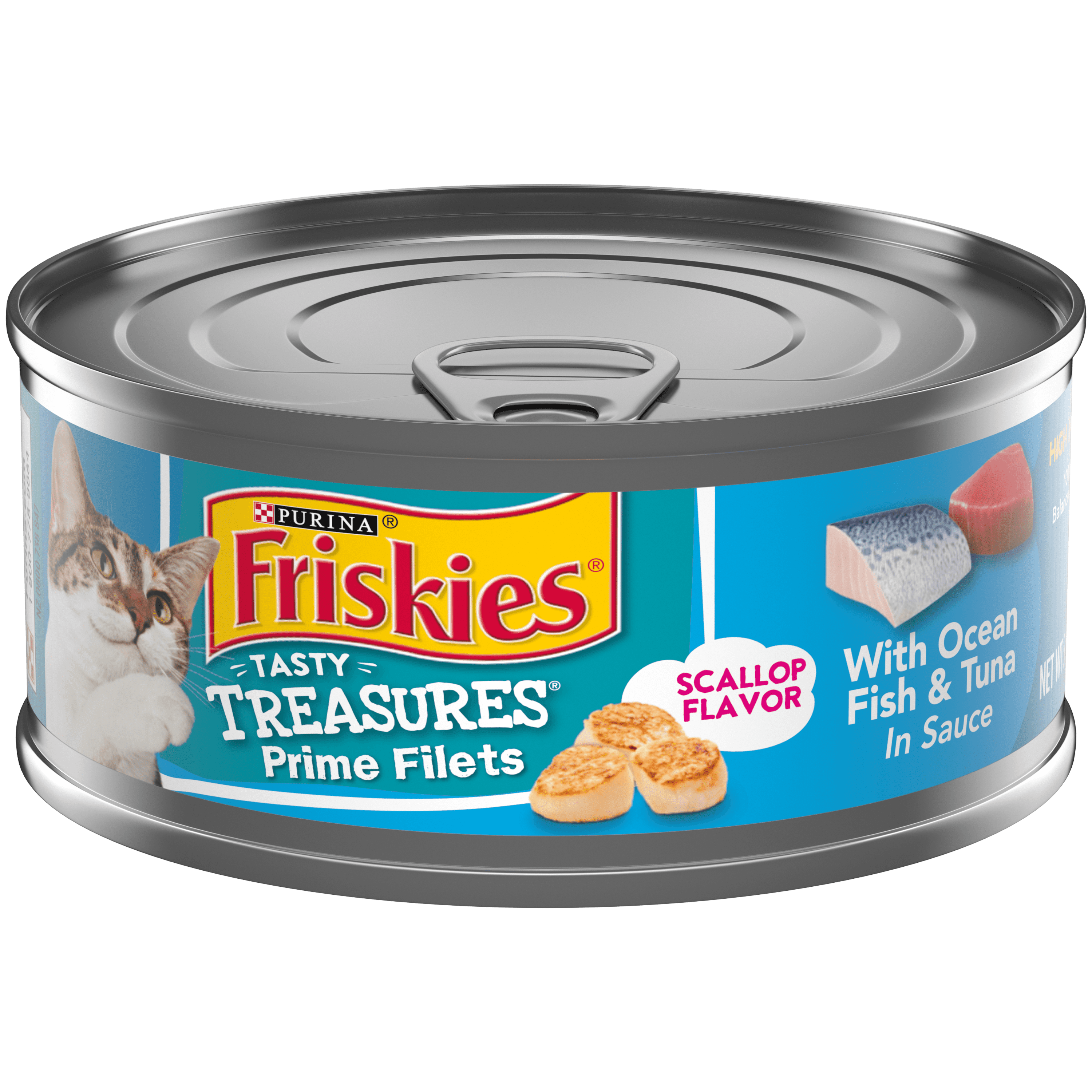 Purina Friskies Tasty Treasures Seafood Fish & Tuna Prime Filets Wet ...