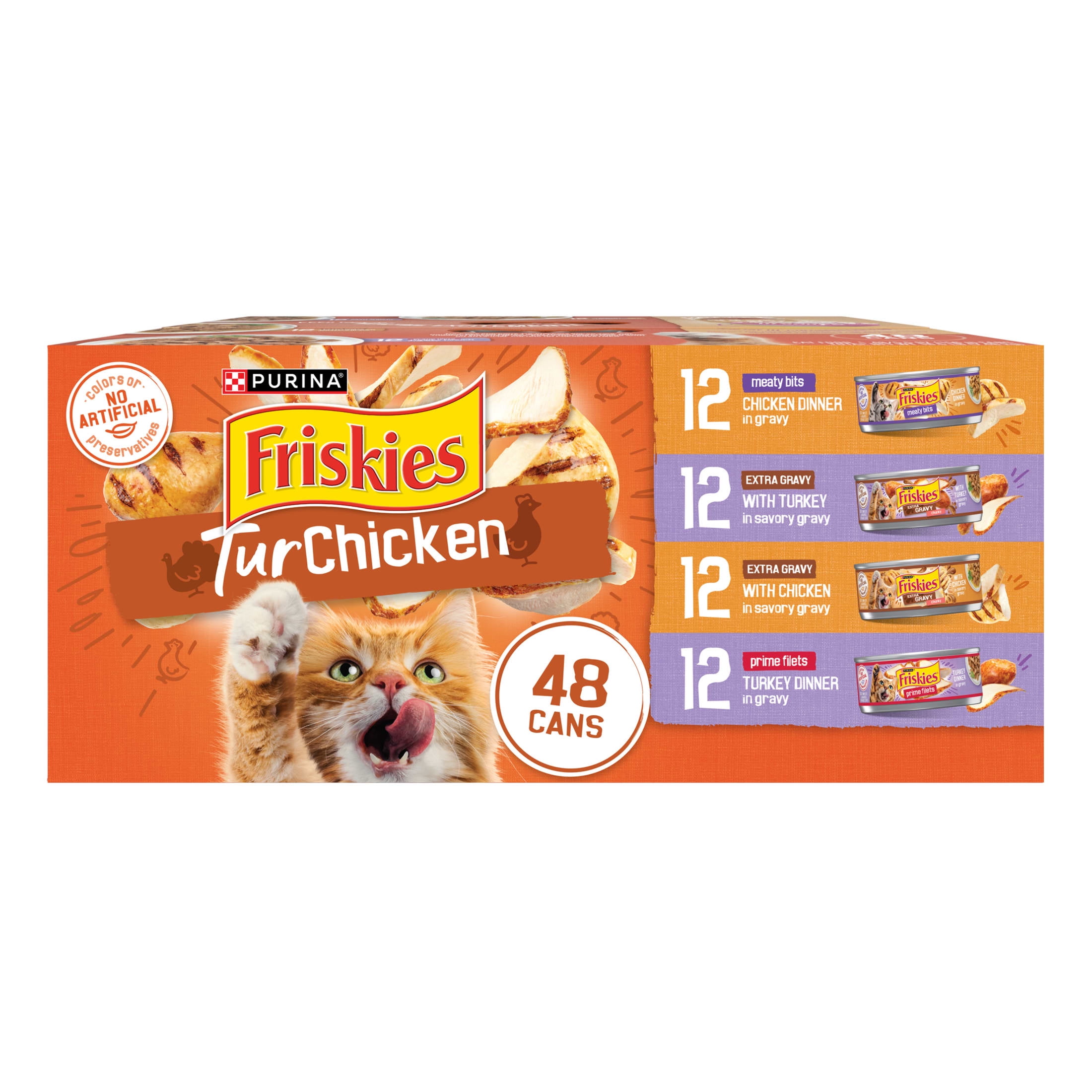 Purina Friskies Turchicken Gravy, Soft Variety Pack, Wet Cat Food, 5.5 ...