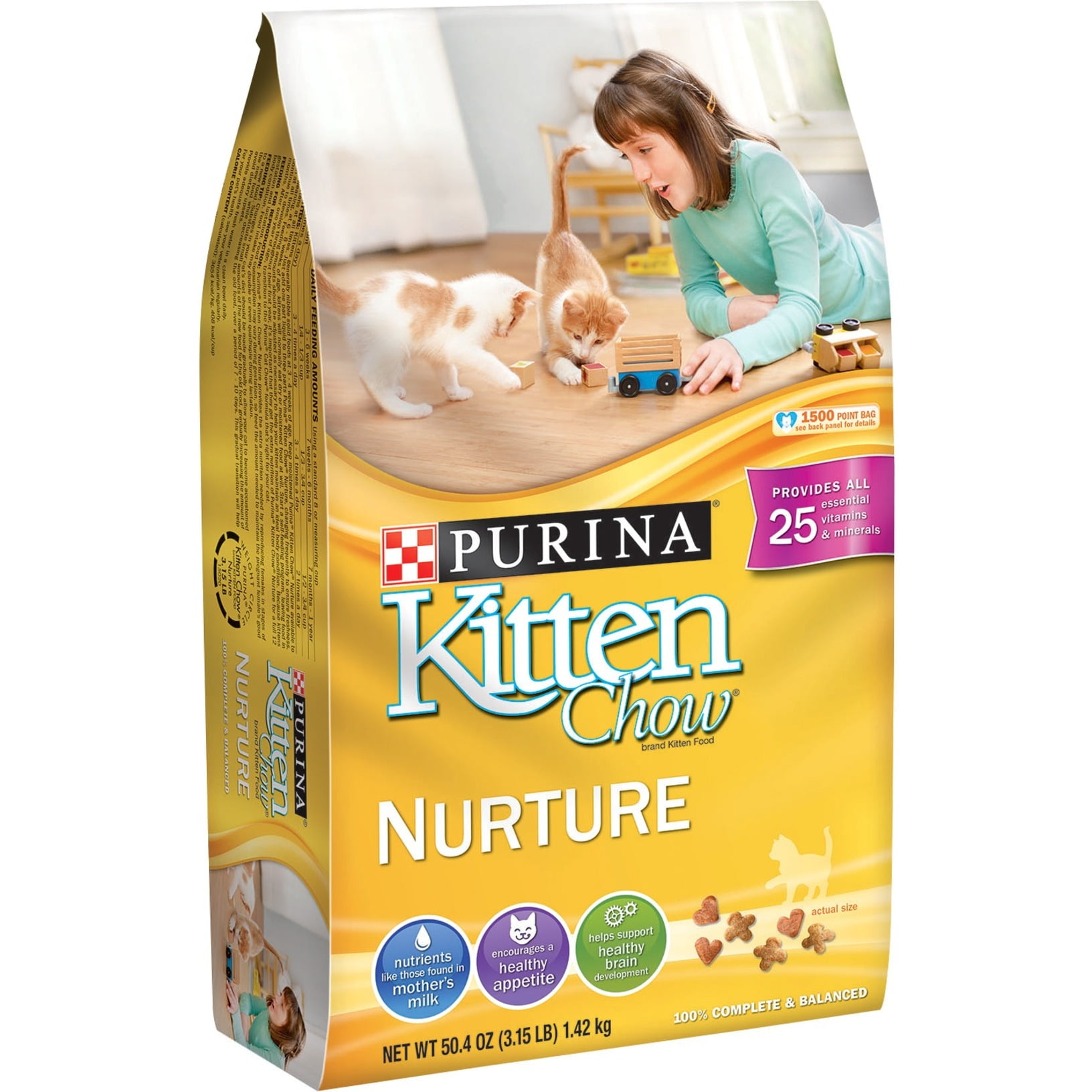 Purina Kitten Chow Nurturing Formula Dry Cat Food, 3.5 Lb. - Walmart.com