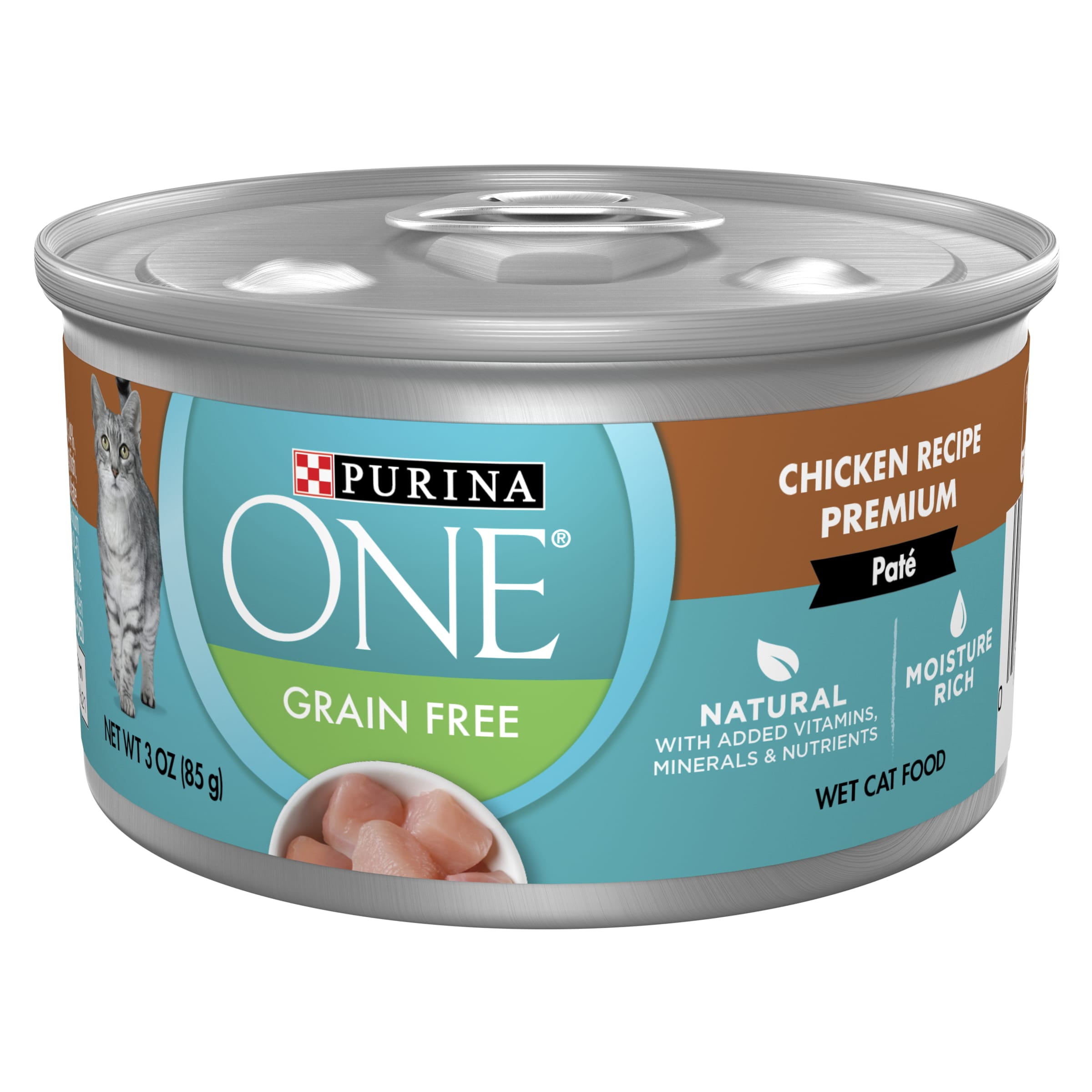 Purina ONE, Natural Grain Free Soft Chicken, Wet Cat Food Pate, 3 oz ...