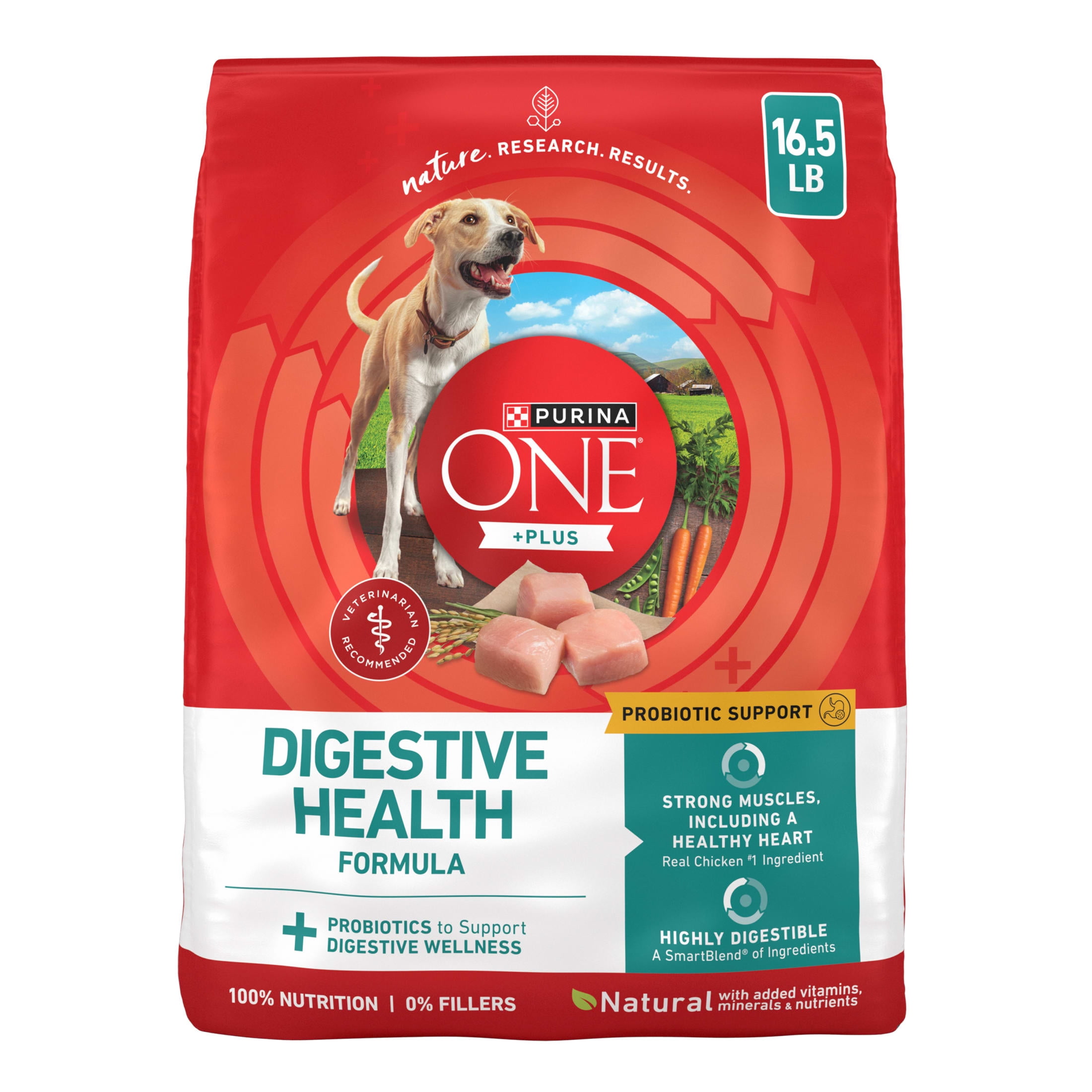 Purina ONE Digestive Health Dog Food with High Protein Chicken Rice, 16 ...