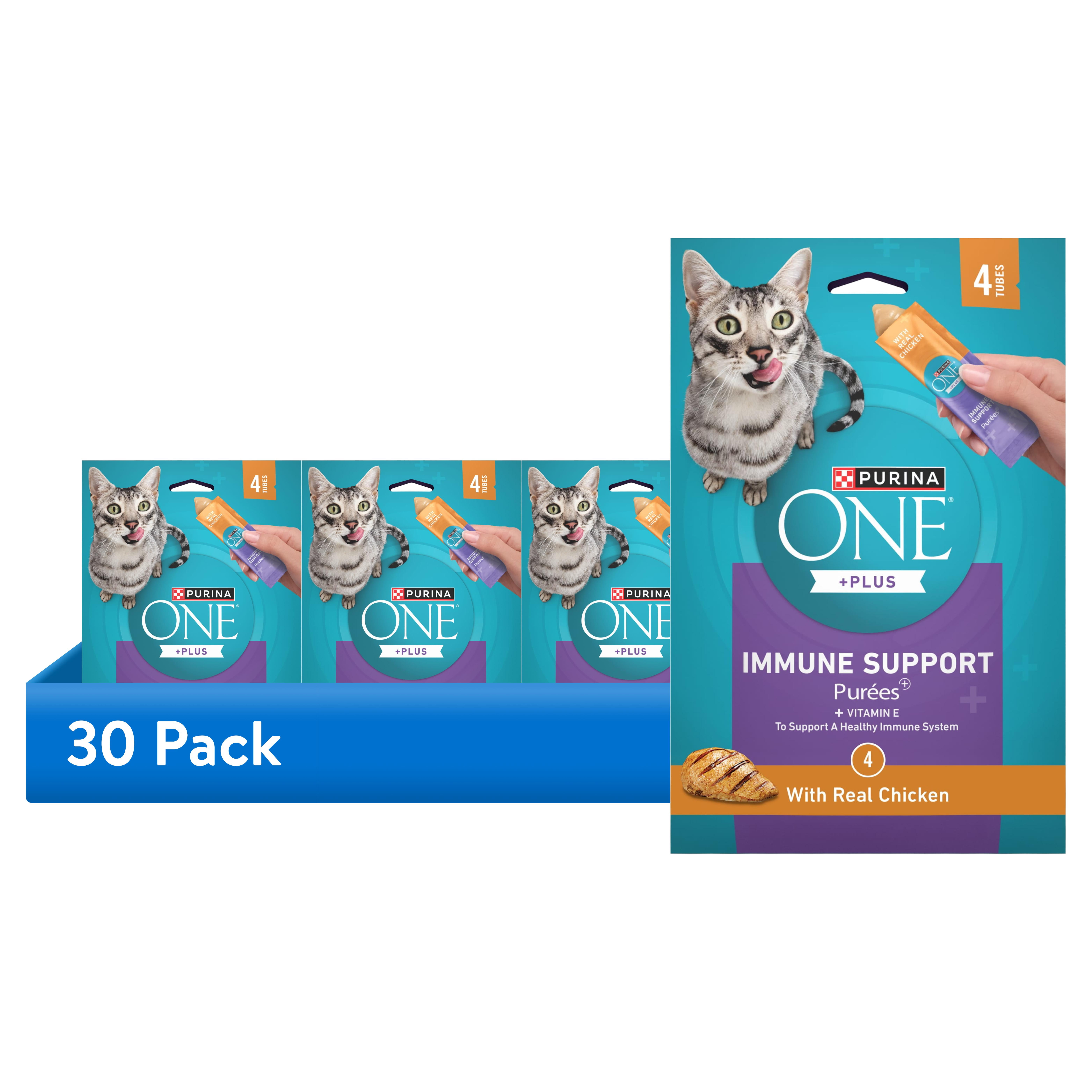 (30 pack) Purina ONE Plus Immune Support Purees With Real Chicken ...