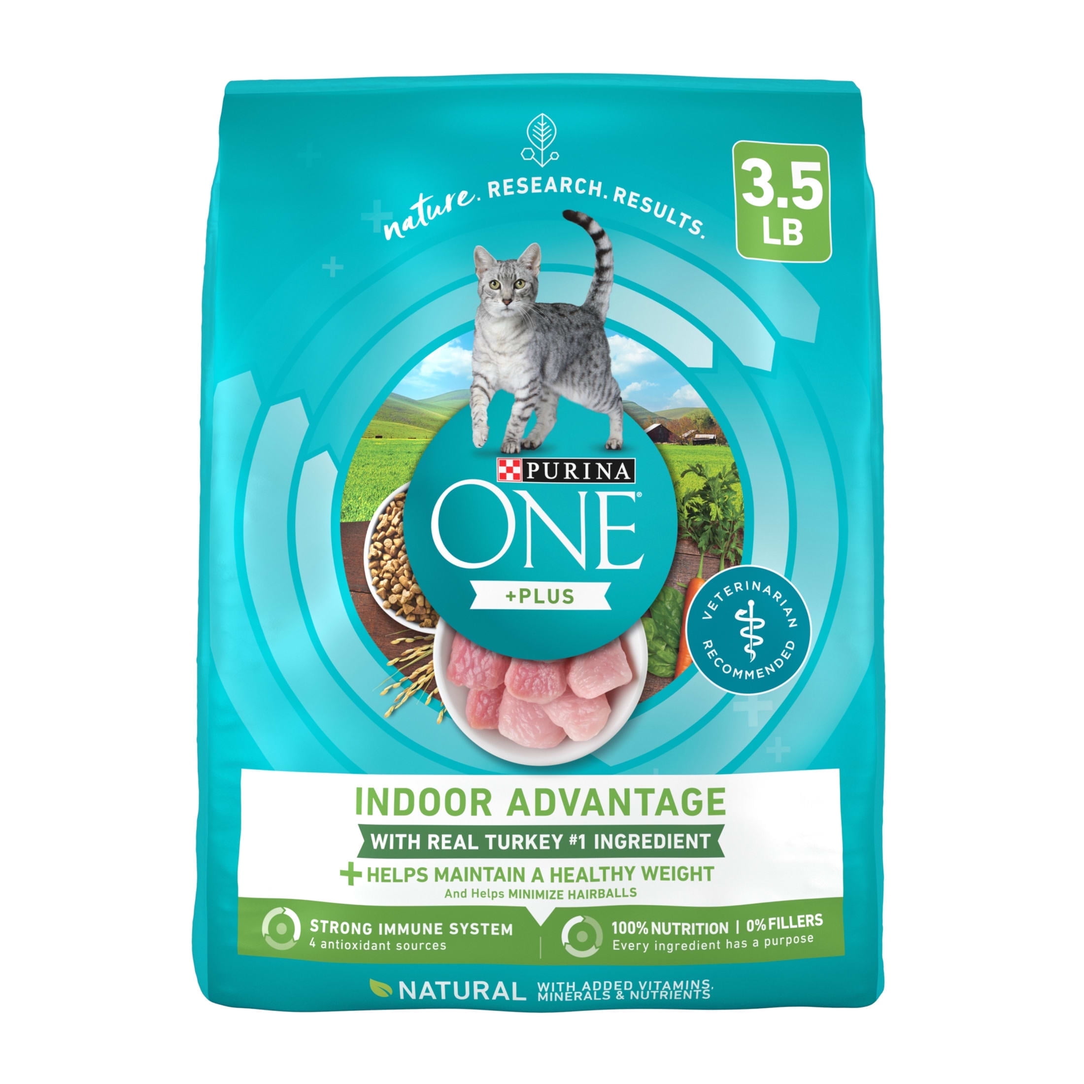 Purina ONE Plus, Indoor Advantage, Dry Cat Food, Turkey, 3.5 lb Bag ...