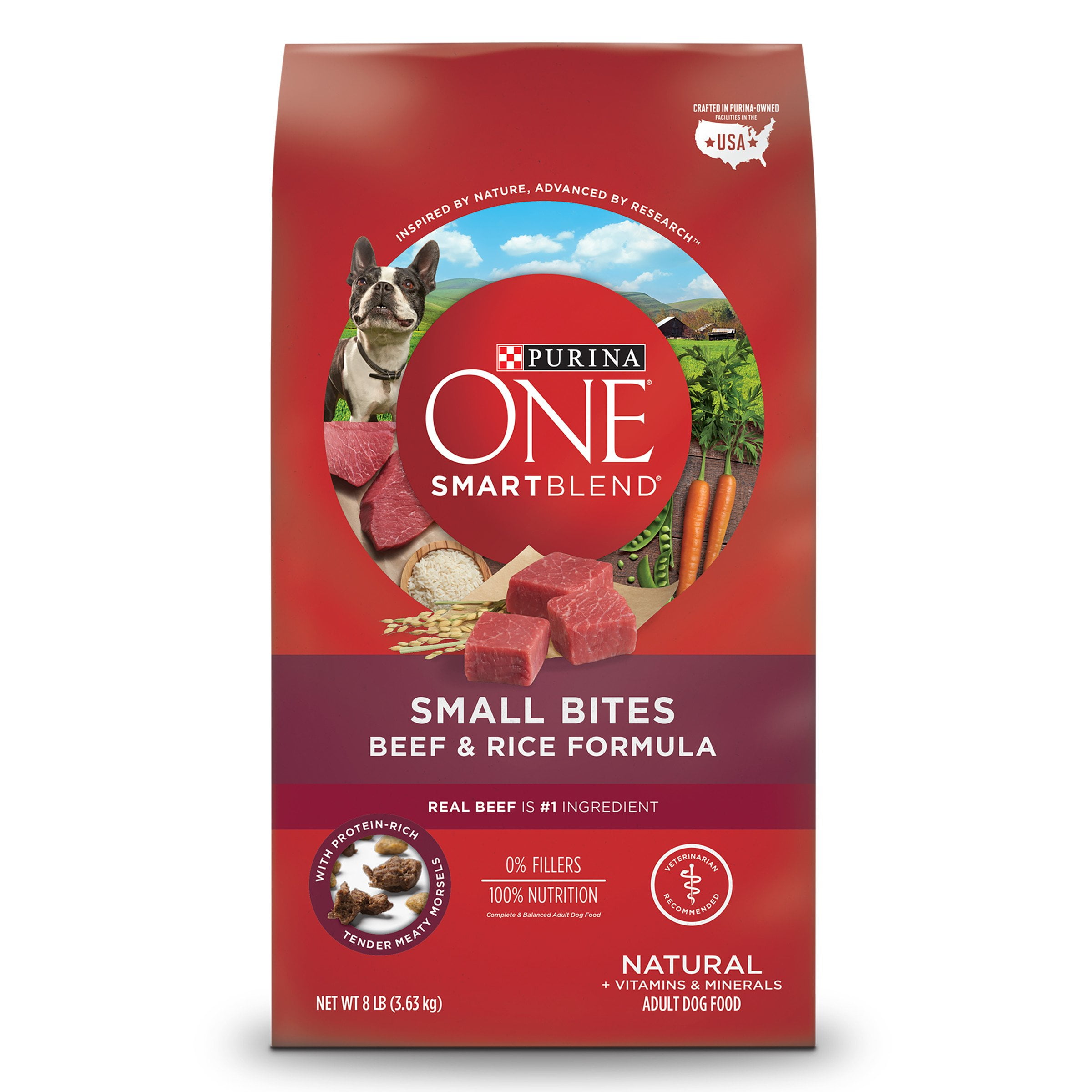 Purina ONE Small Bites IRF13 Beef and Rice Formula Small High Protein ...