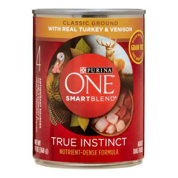 Purina ONE Smartblend True Instinct Classic Ground Grain Free 13 oz ...
