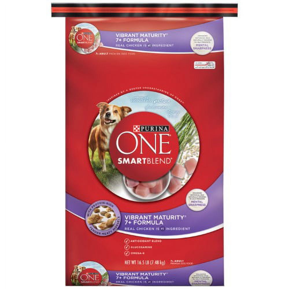 Purina ONE SmartBlend Vibrant Maturity 7+ Formula Adult Premium (Pack ...