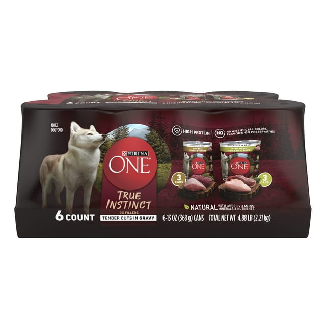 Purina ONE True Instinct Natural Wet Dog Food, High Protein Soft ...