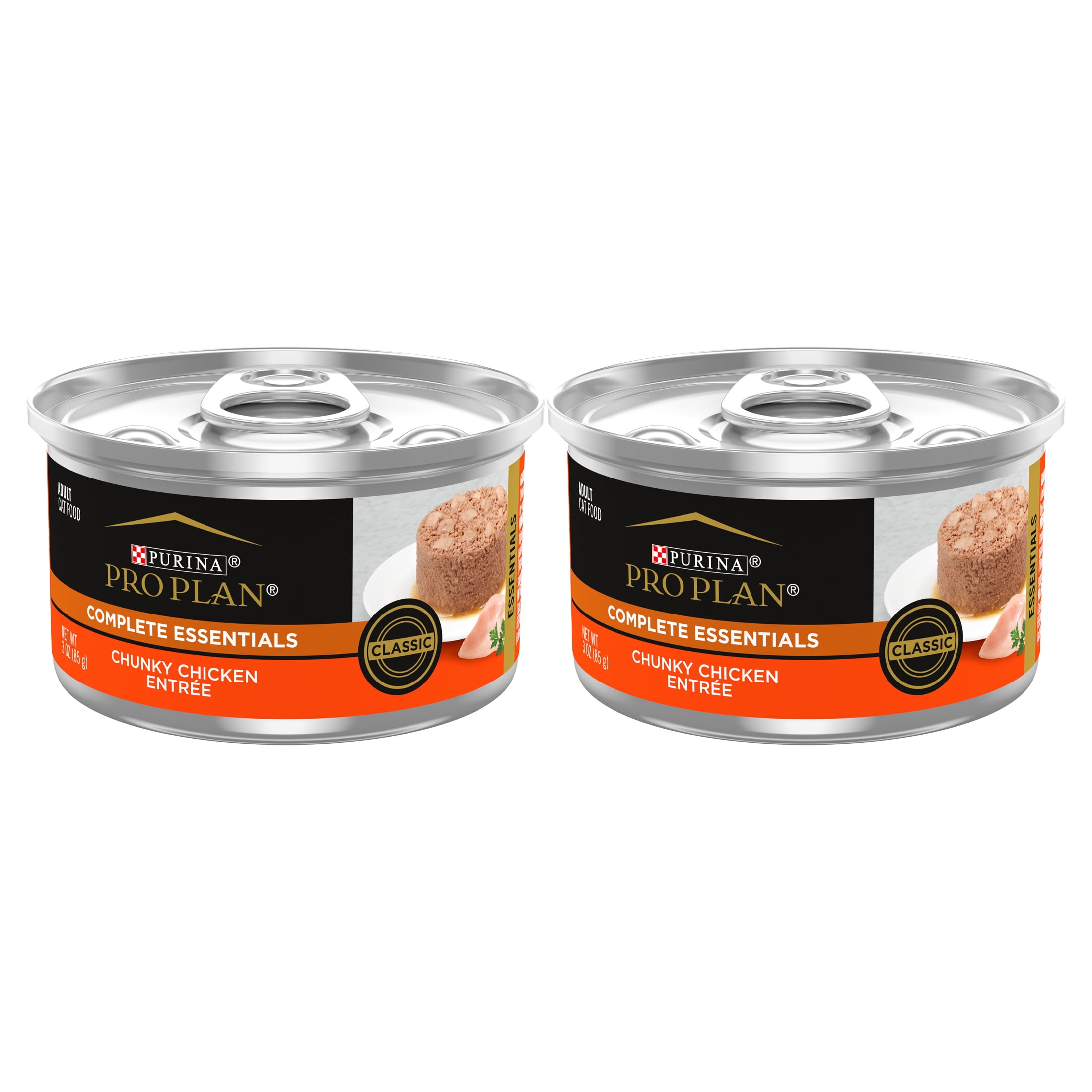 (2 pack) Purina Pro Plan Complete Essentials Wet Cat Food Chicken, 3 oz ...