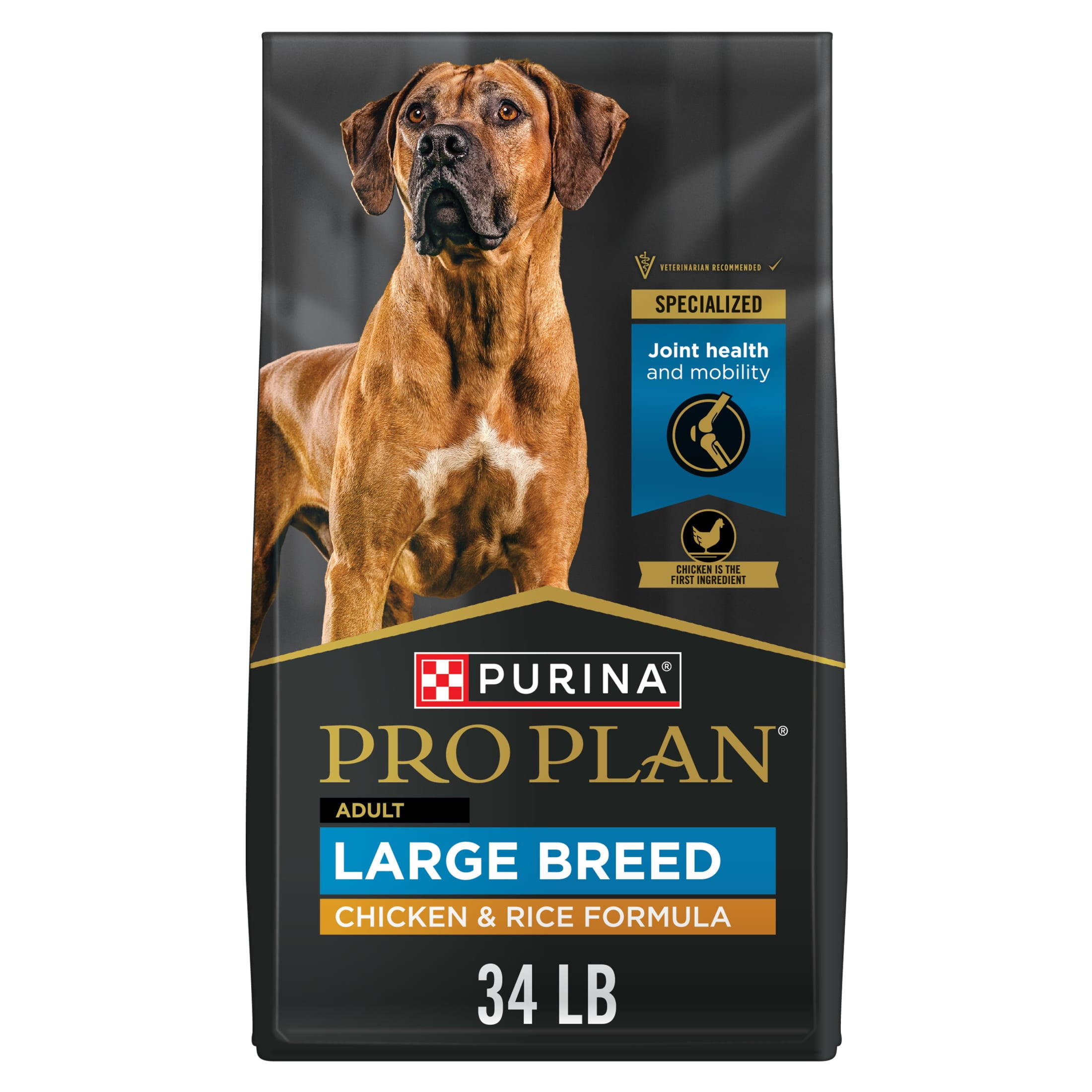 Purina Pro Plan Large Breed Dry Dog Food, High Protein with Real ...