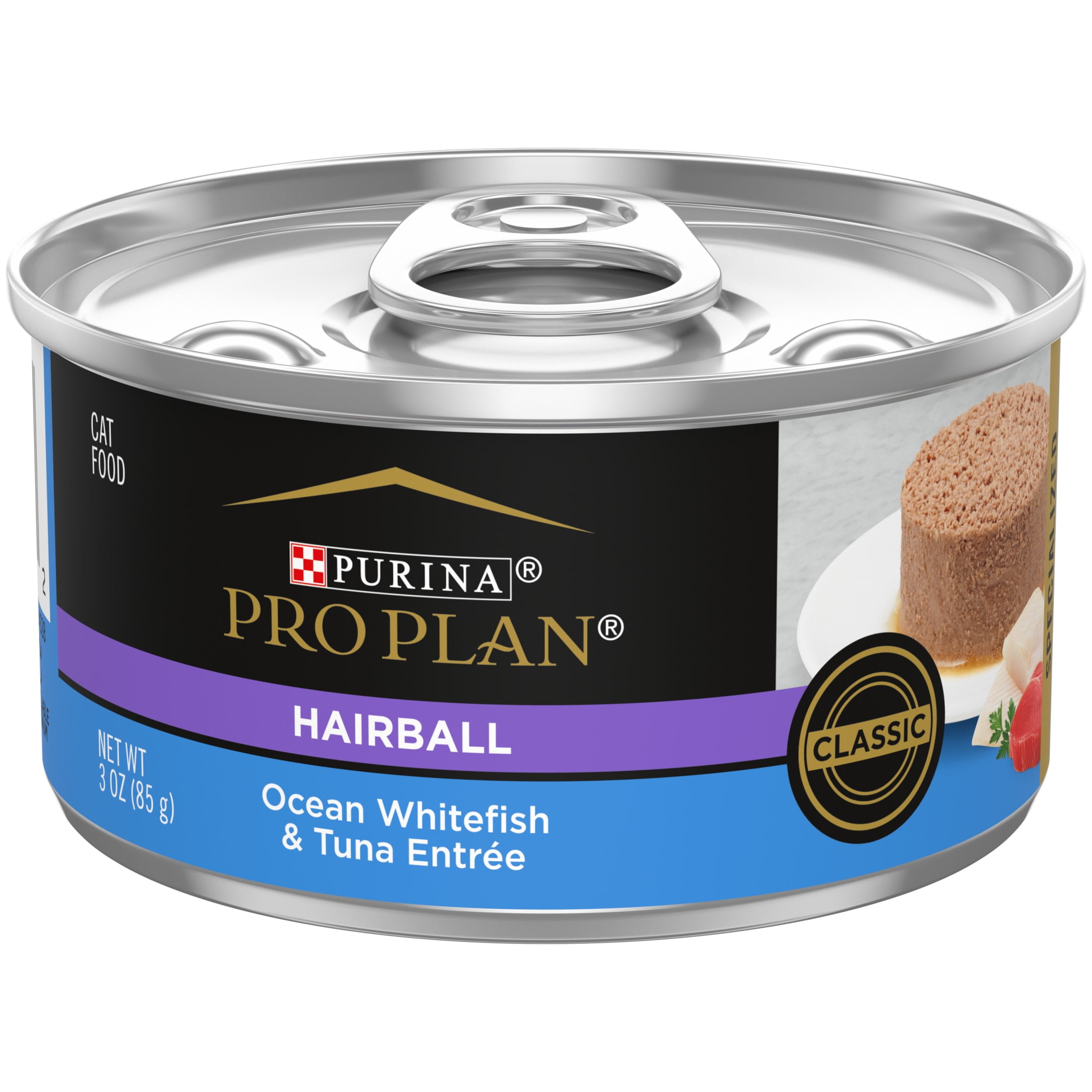 Purina Pro Plan Hairball Control Cat Food Wet Pate, Hairball Ocean ...