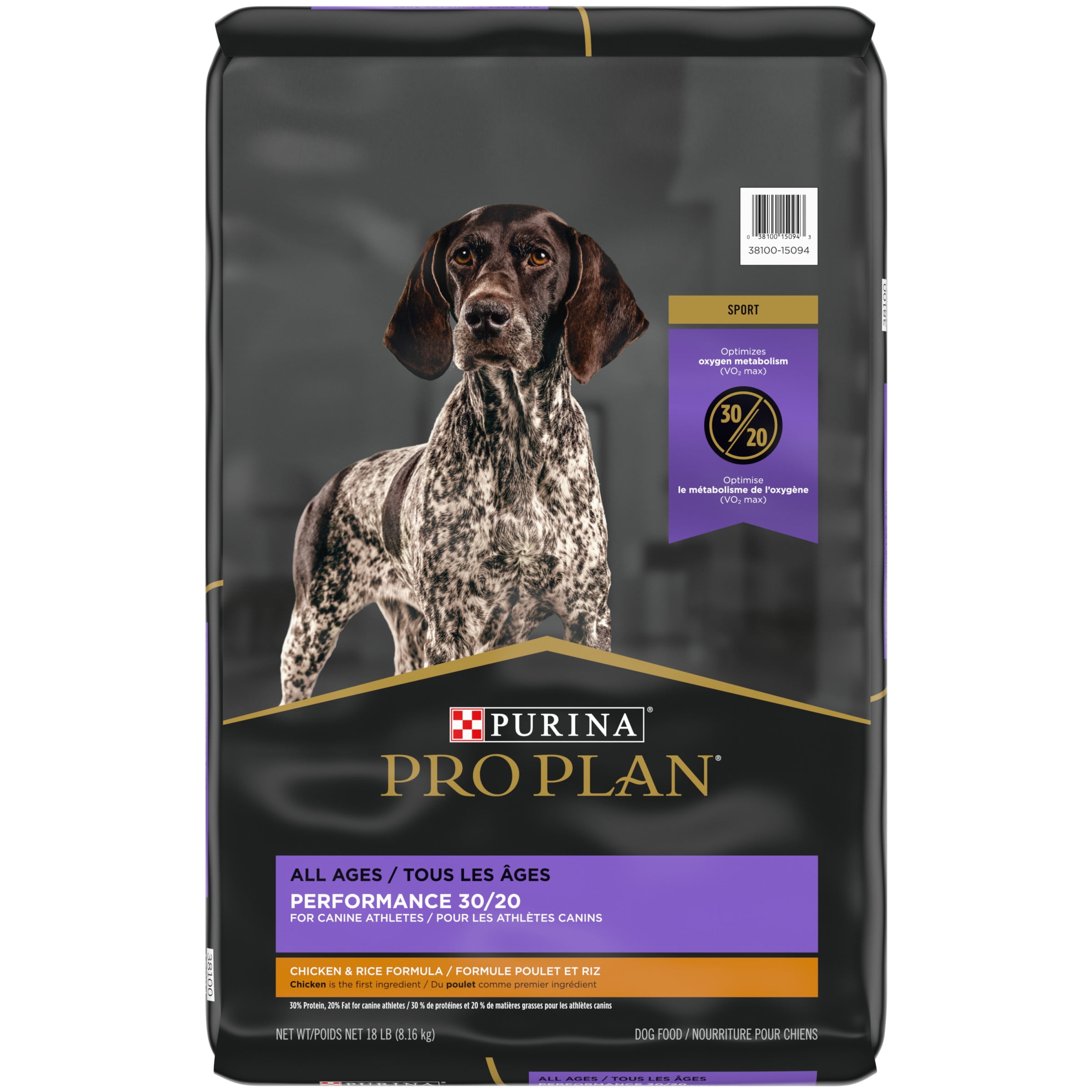 Purina Pro Plan Performance 30/20 for Dogs of All Ages Chicken Rice, 18 ...