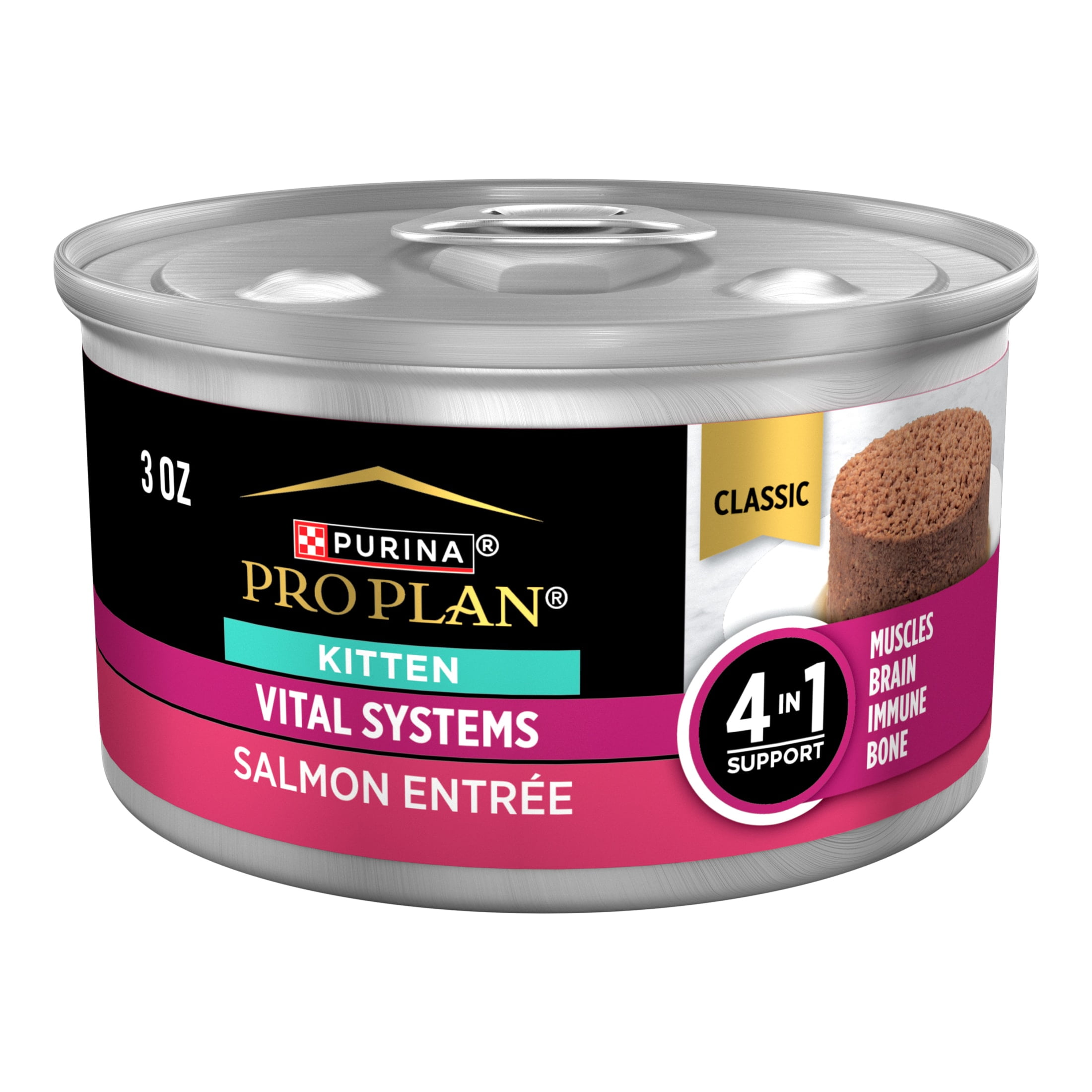 Purina Pro Plan Vital Systems Salmon Entree Wet Kitten Food 4-in-1 ...